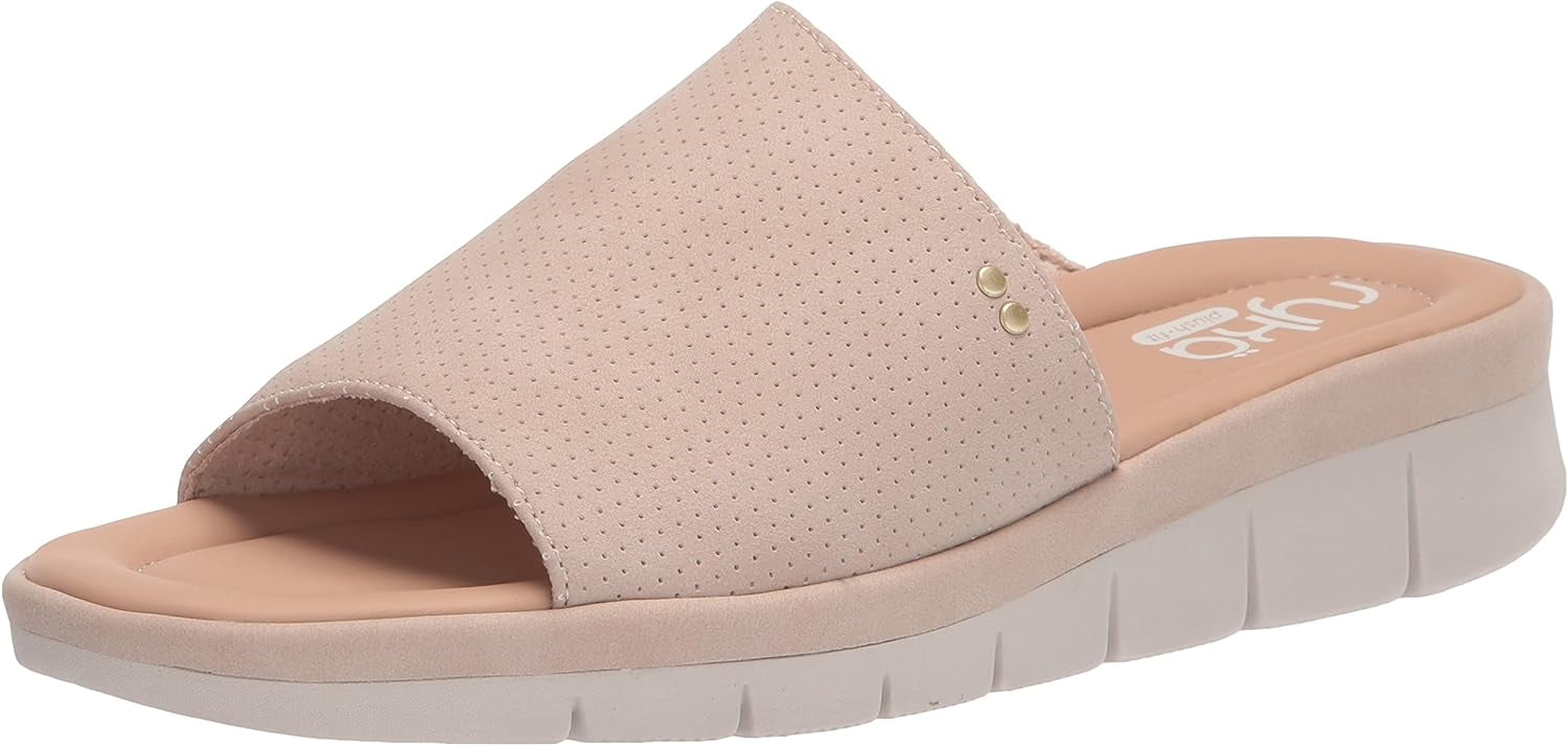 Ryka Women's Ellie Slide Sandal Taupe Brown 11W - Walmart.com