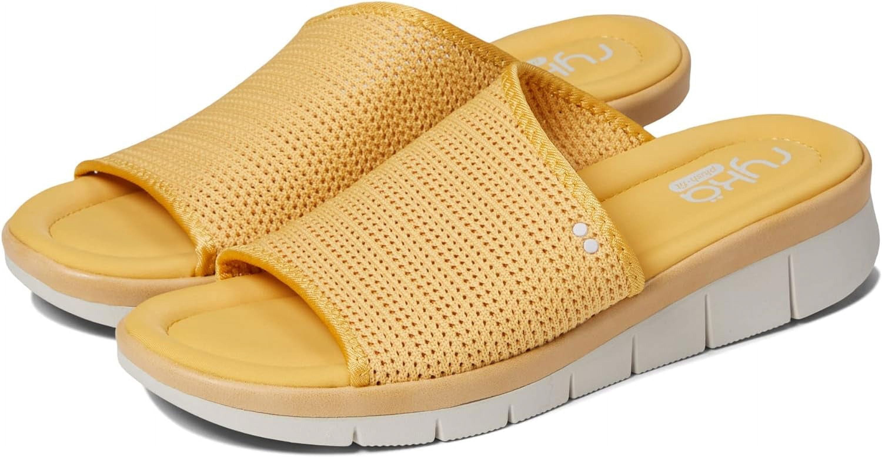 Ryka Women's Ellie Slide Sandal Yellow 7.5M - Walmart.com