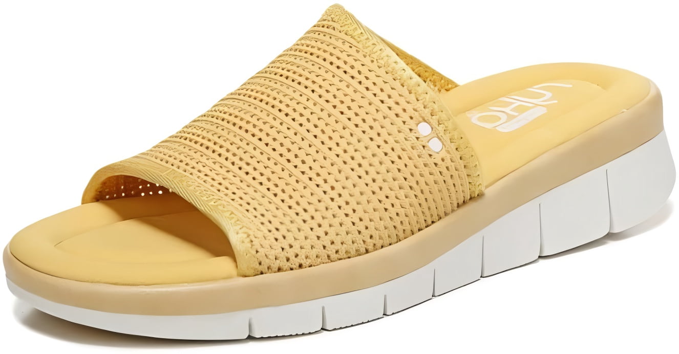 Ryka Women's Ellie Slide Sandal Yellow 8W - Walmart.com