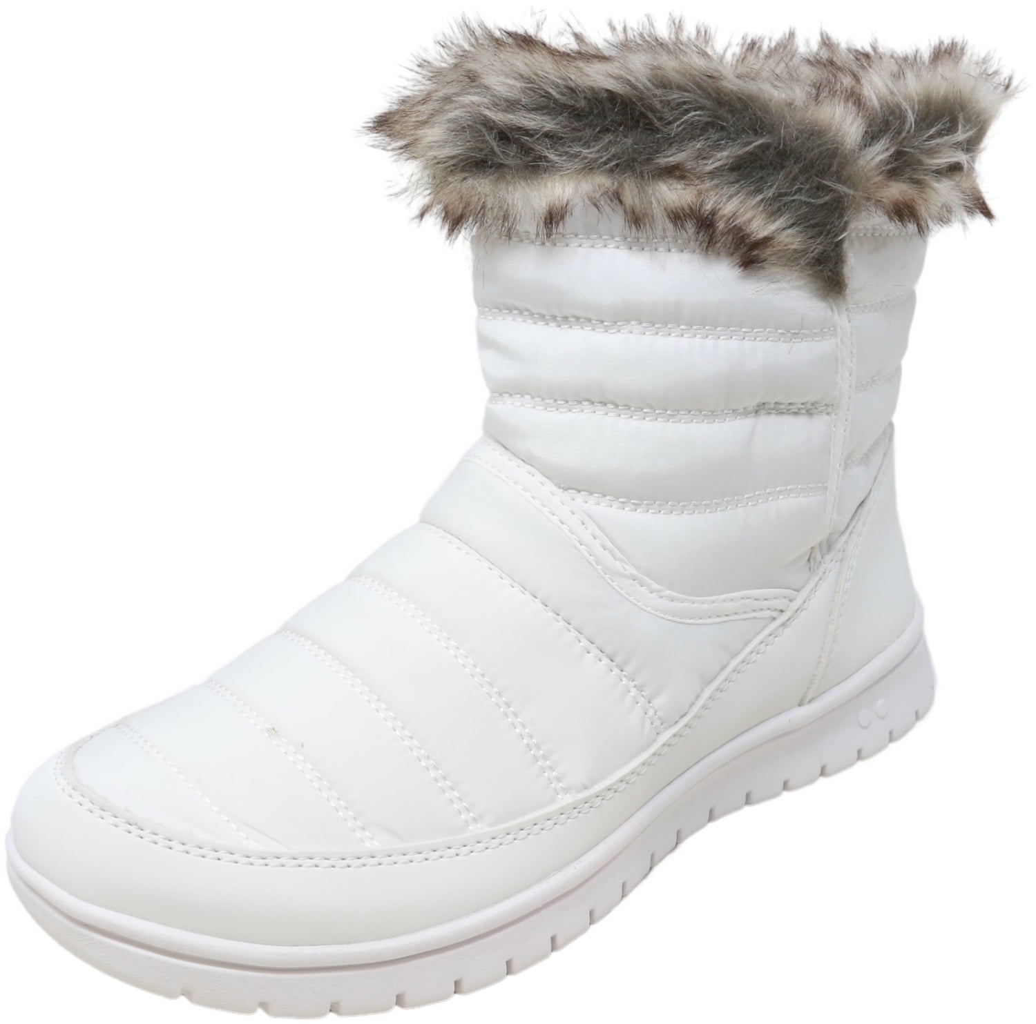 Ryka Women's Suzy Quilted Nylon White Ankle-High Fabric Boot - 6.5 M ...