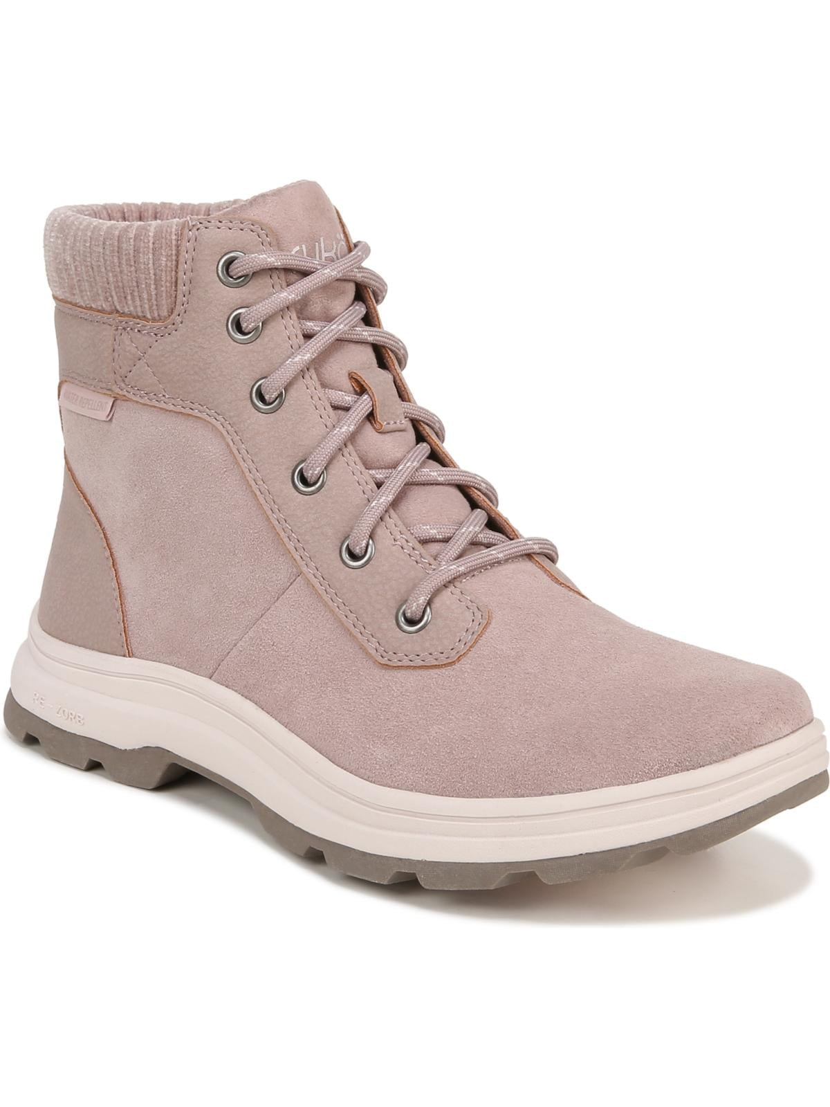Ryka Womens Brunswick Leather Round Toe Combat & Lace-up Boots ...