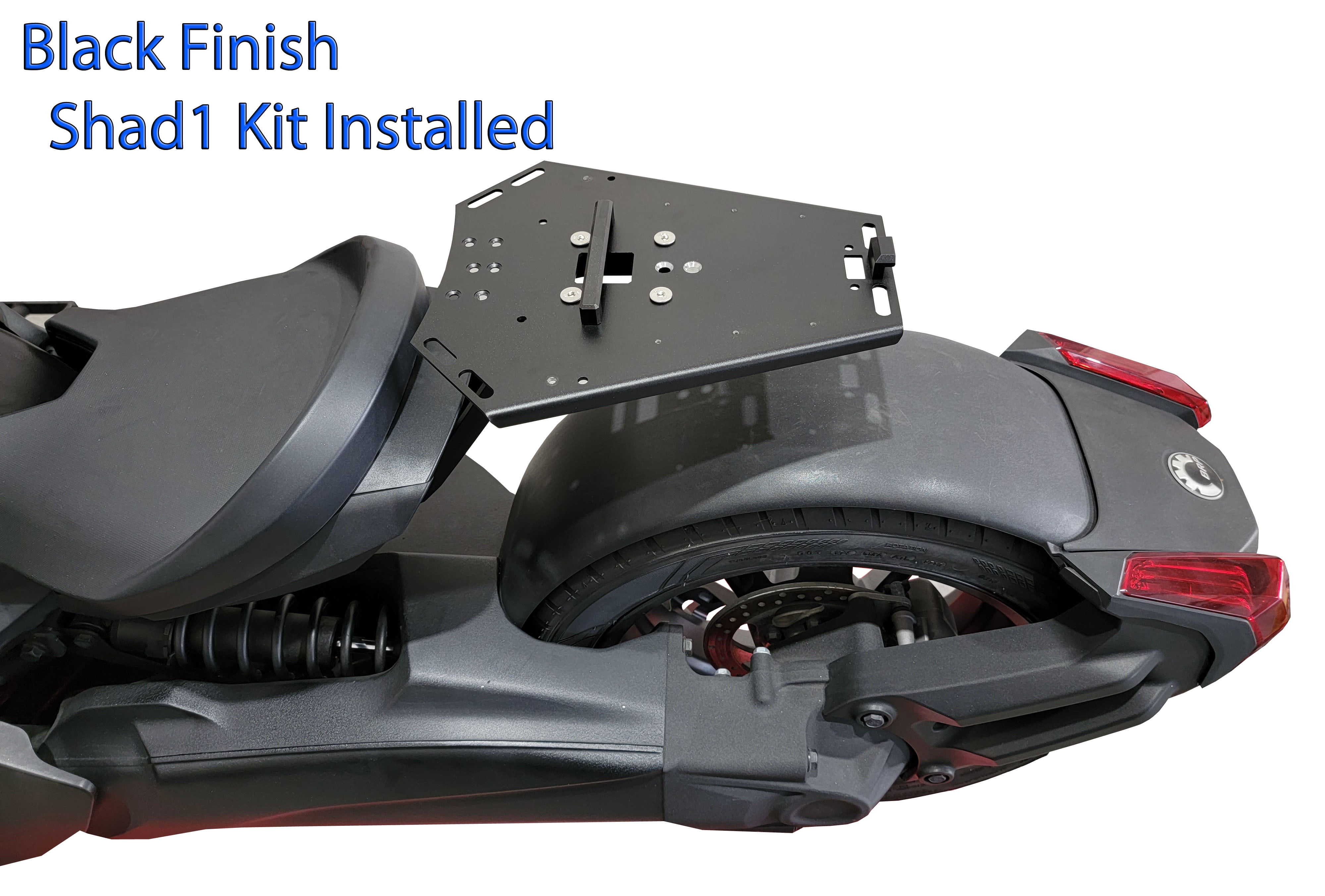 Ryker Luggage Rack Black Small Shad Cases Kit installed NO MAX MOUNT ...