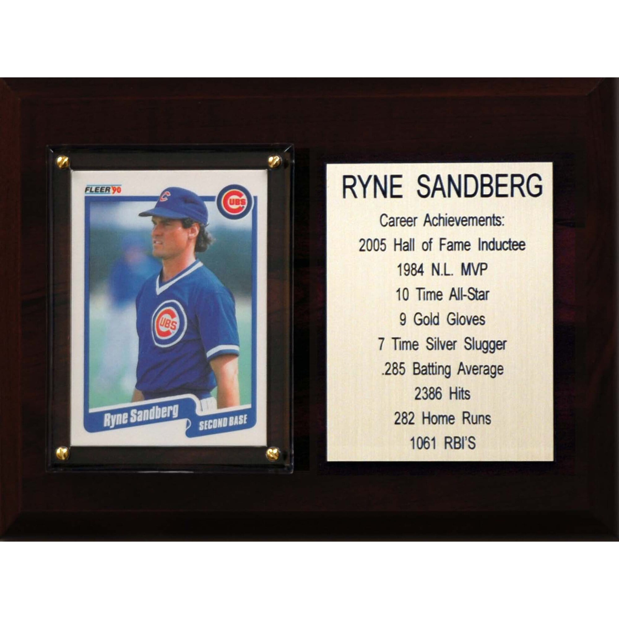 Ryne Sandberg Cubs 6'' x 8'' Plaque - Walmart.com