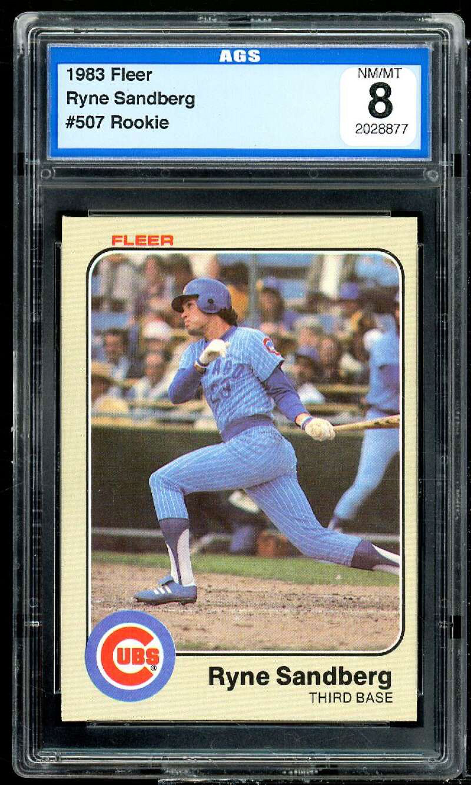 Ryne Sandberg Rookie Card 1983 Fleer #507 AGS 8 NM/MT - Walmart.com