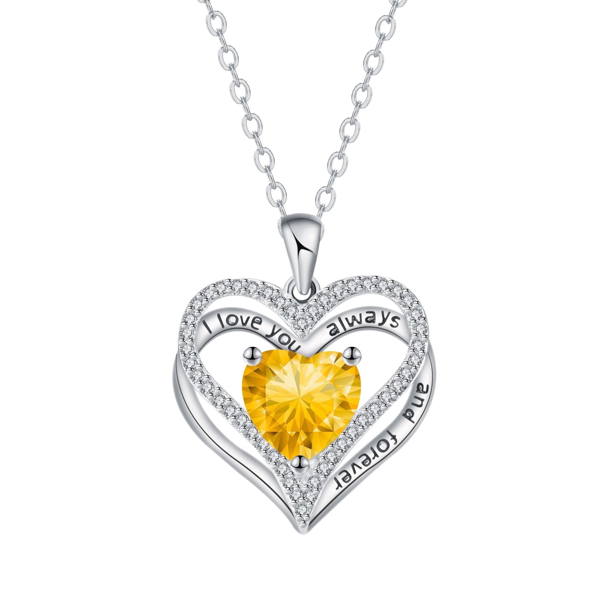 Rynsito I Love You Always and Forever Necklace for Women, Sterling ...