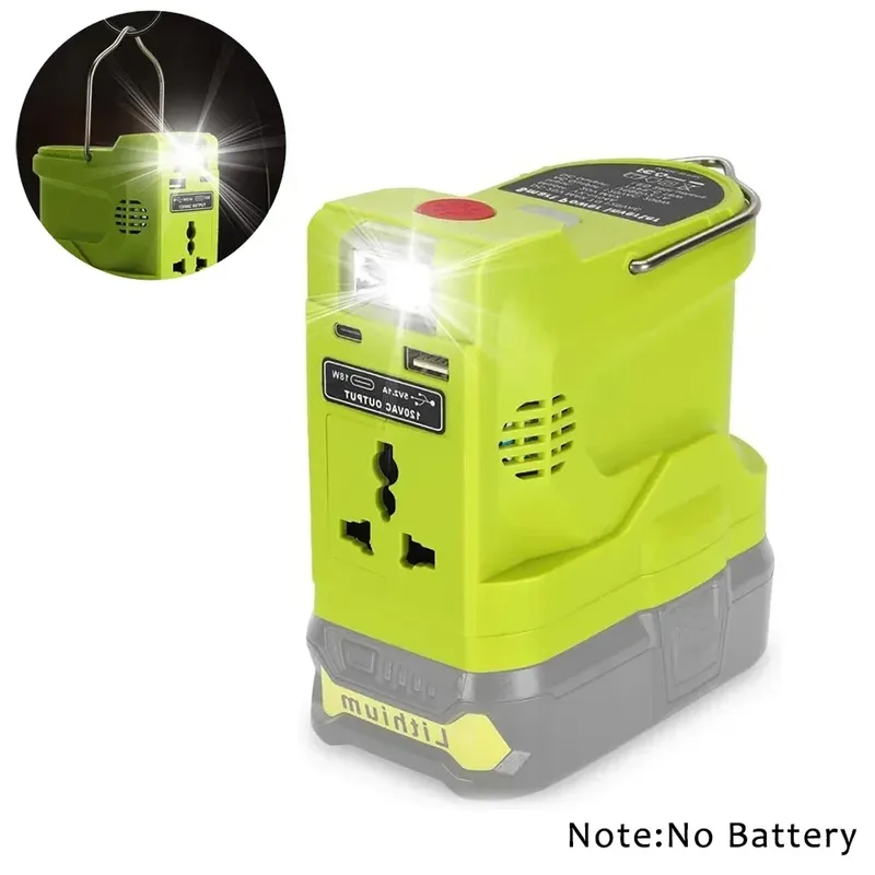 For Ryobi 18V Lithium Battery Outdoor Portable Inverter with 280LM LED ...