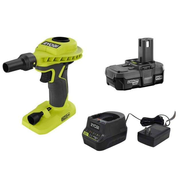 Ryobi 18V ONE+ Air Compressor High Volume Pressure Pump Kit: P738 ...