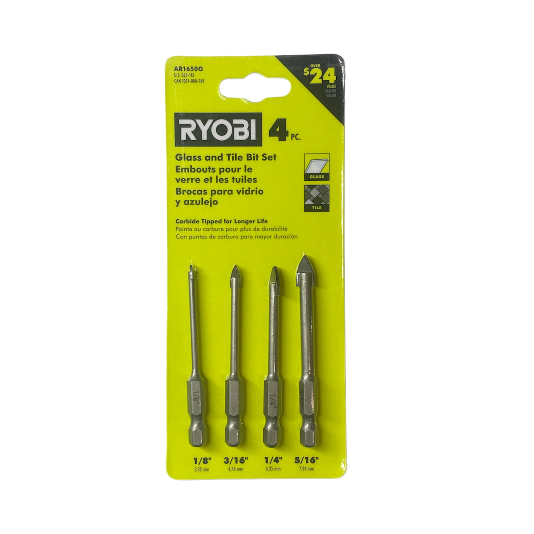 RYOBI Glass and Tile Bit Set (4-Piece) - Walmart.com