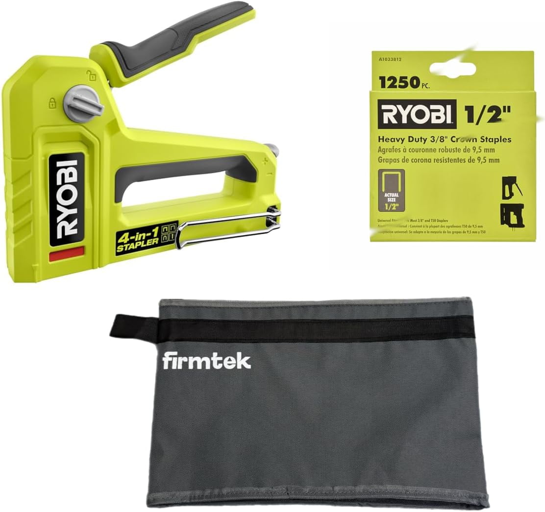 Ryobi Heavy Duty 4-in-1 Stapler Bundle with Ryobi Heavy Duty T50 ...