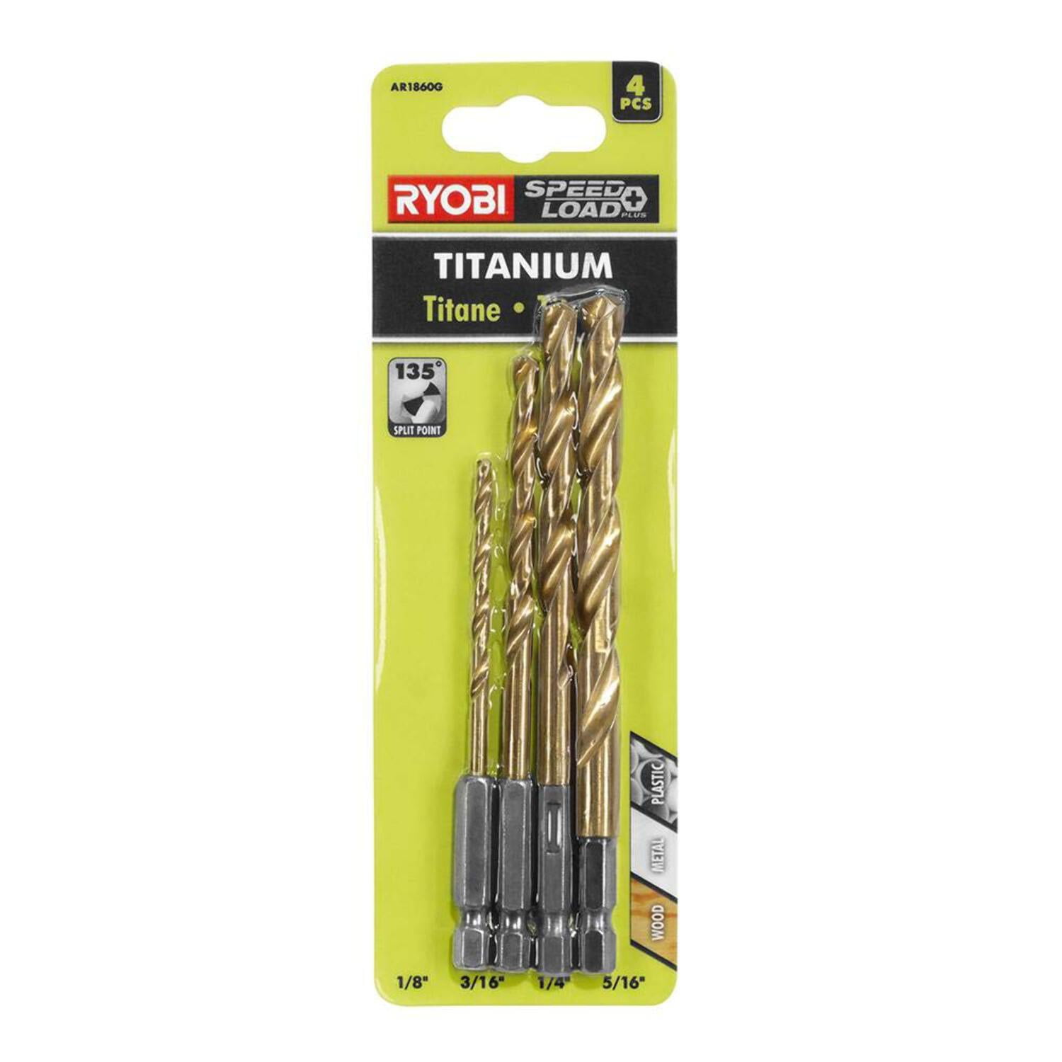 Ryobi Hex Shank Pilot Titanium Drill Bit Set (4-Piece) - Walmart.com