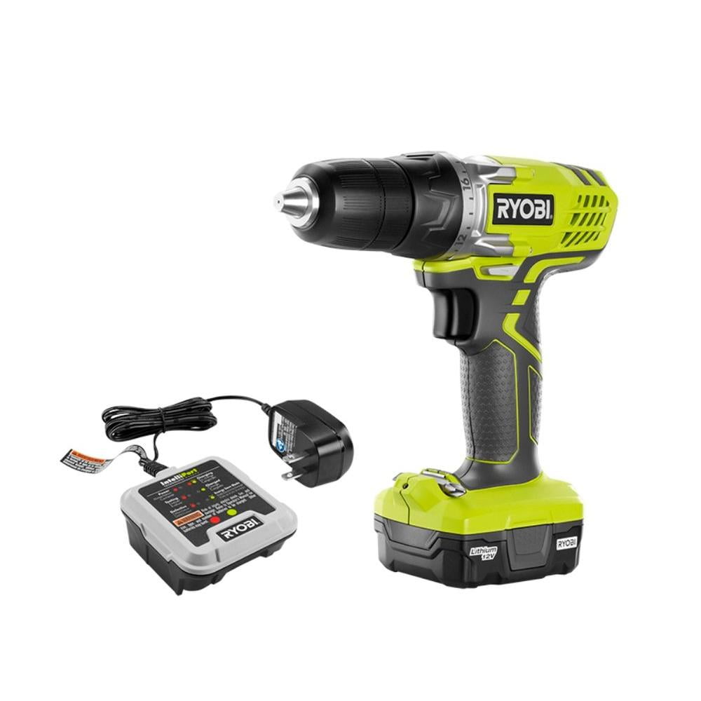 Ryobi Lithium-Ion 12-Volt Cordless 3/8 in. Drill/Driver Kit - Walmart.com