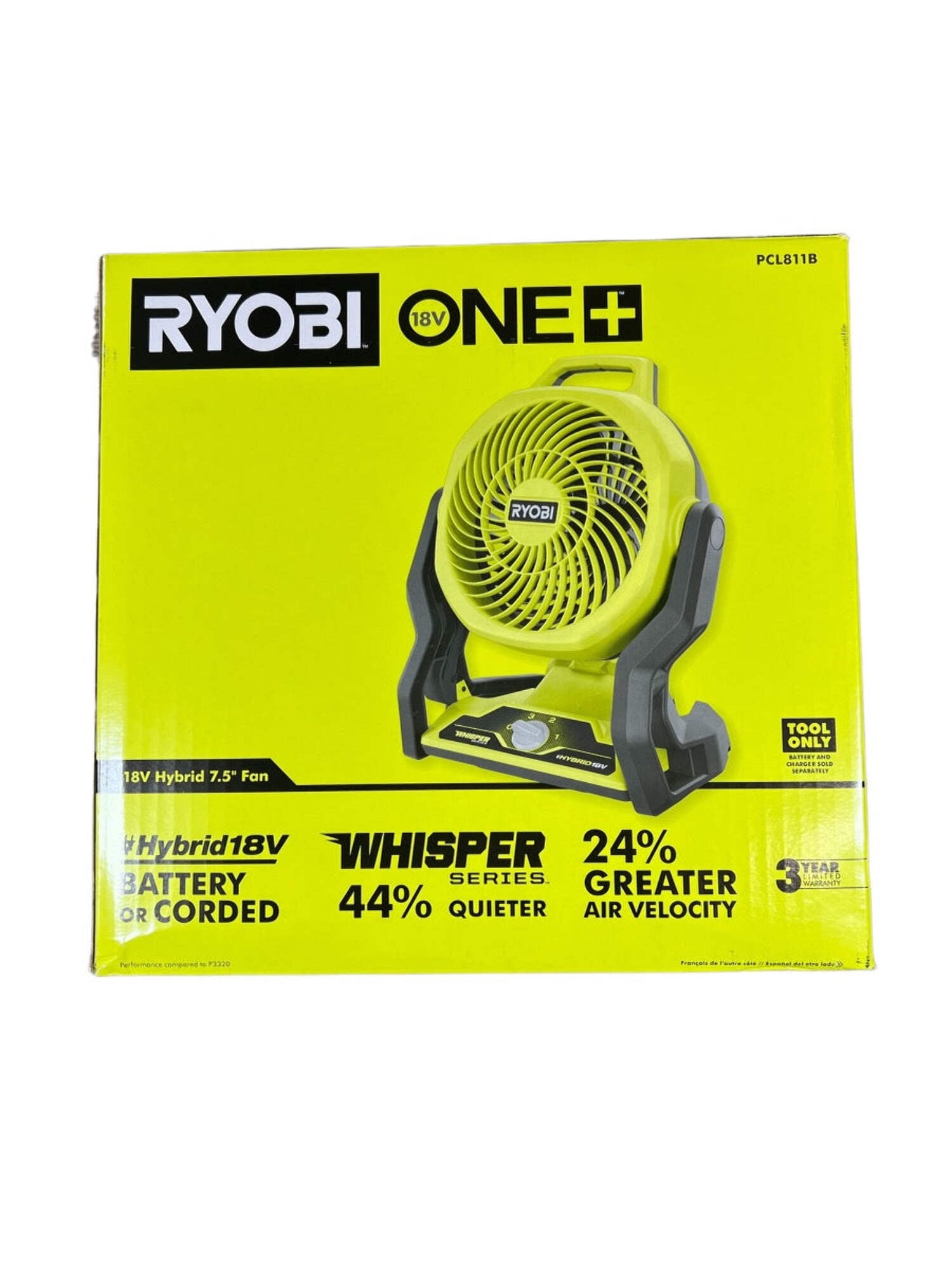 Ryobi ONE+ 18V Portable Battery Powered WHISPER SERIES 7-1/2 in ...