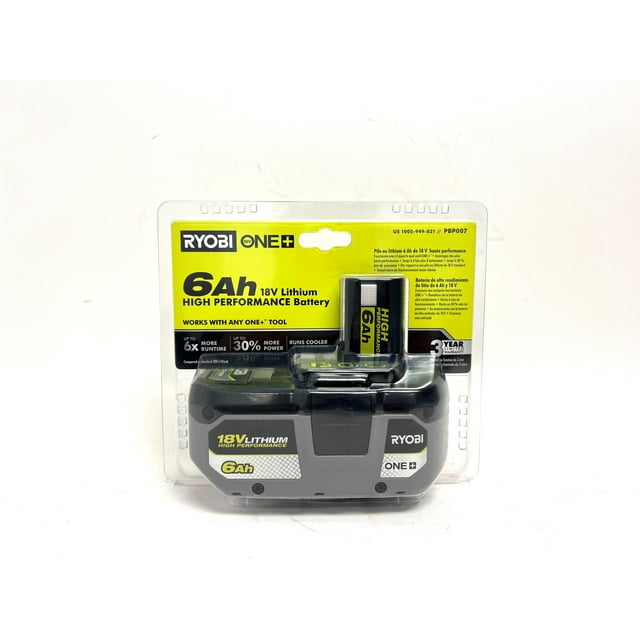 Ryobi One+ 18v 6.0ah Lithium-Ion High Performance Battery - PBP007 ...