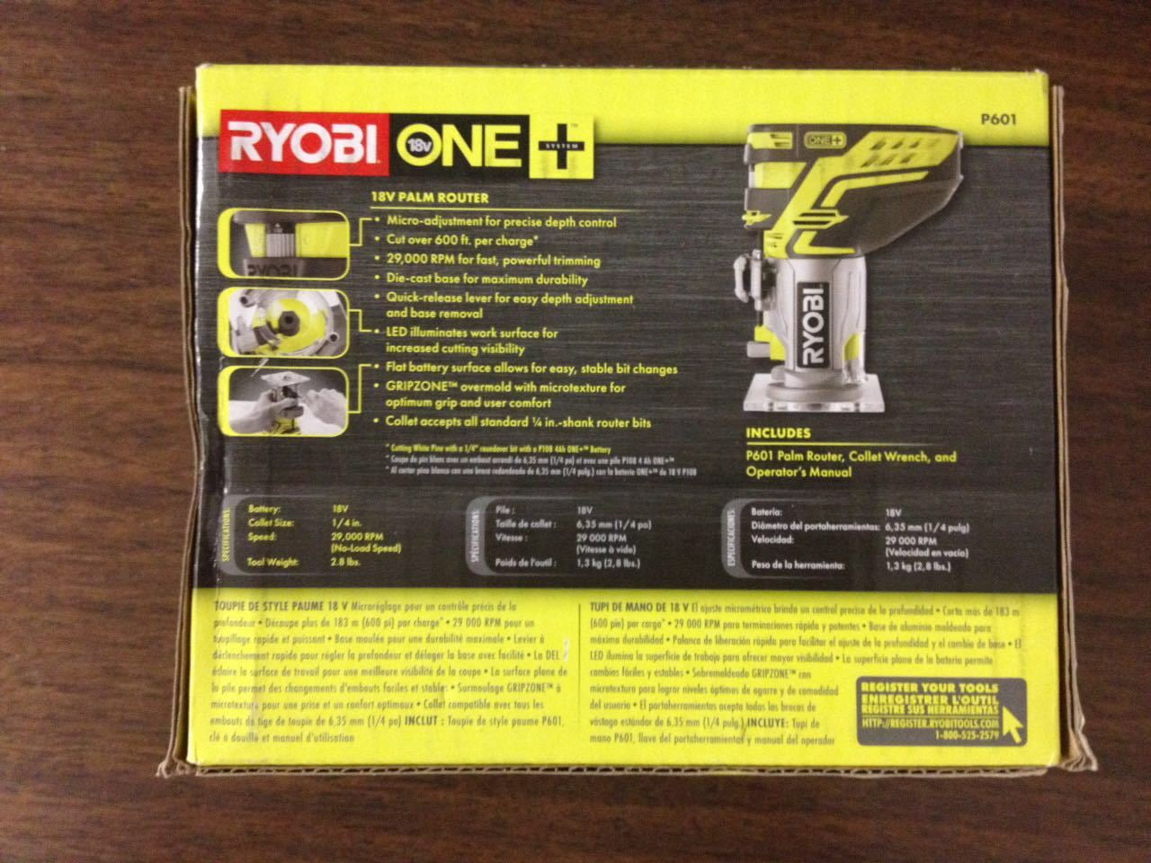 Ryobi P601 18V 18-Volt ONE+ micro-adjusting to dial Trim Router (Bare ...