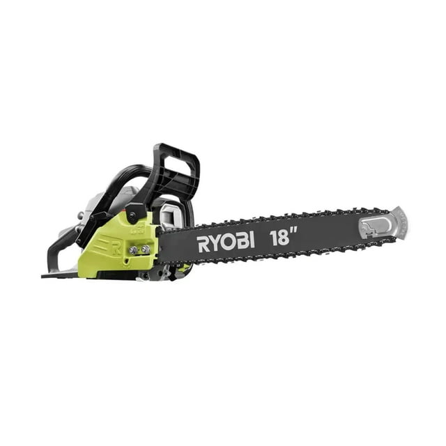 Ryobi 18inch Powerful 38cc 2-Cycle Gas Chainsaw with Heavy Duty Case ...