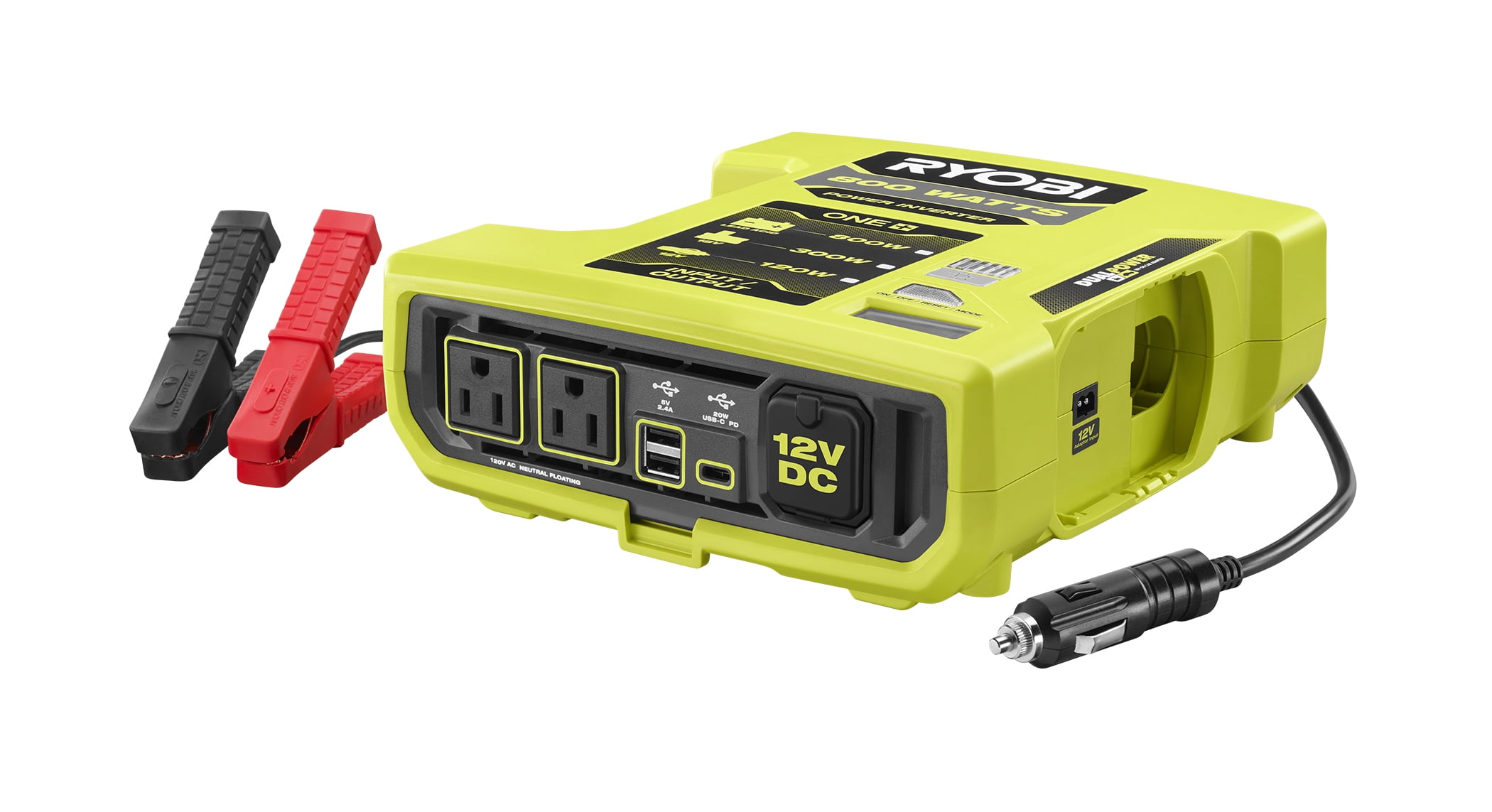 Ryobi 800 Watt Power Inverter, Portable, Dual Battery - Walmart.com