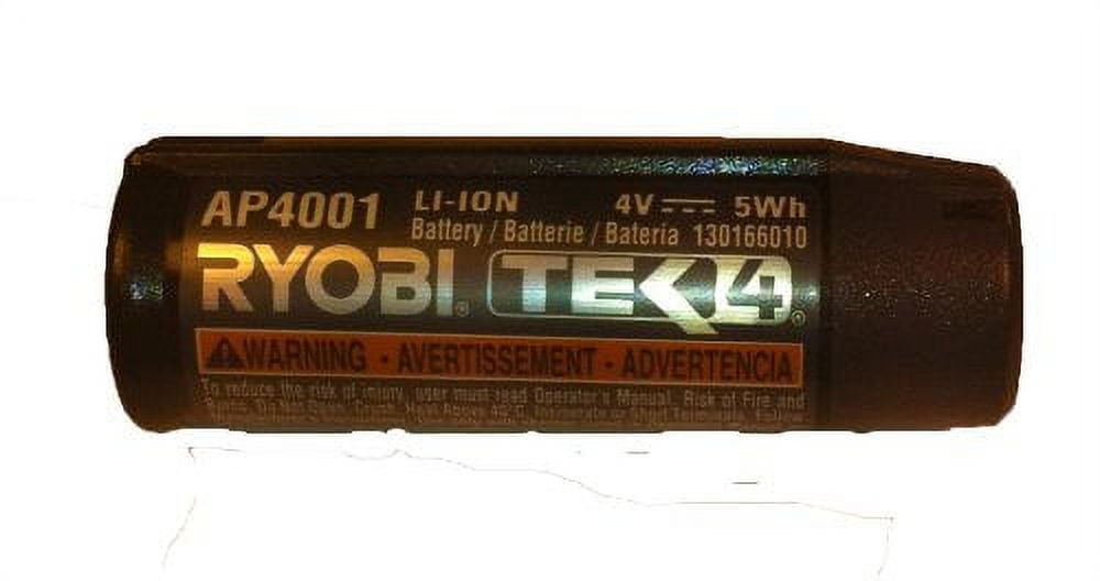 Ryobi TEK4 AP4001 Rechargeable 4V Lithium-Ion 1.3 ah Battery ...