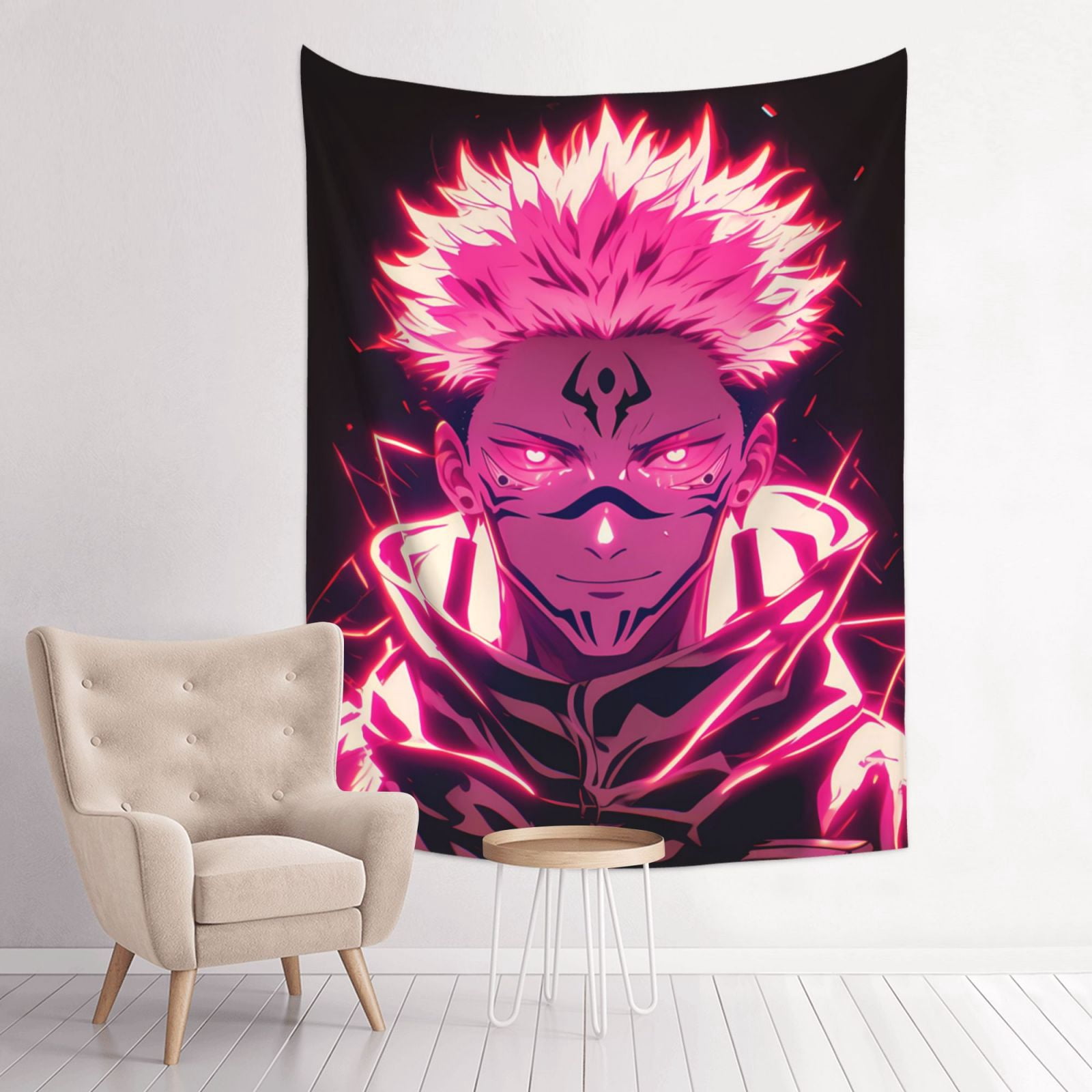 Ryomen Sukuna Itadori Yuji Anime Tapestry Indian Wall Hanging ...