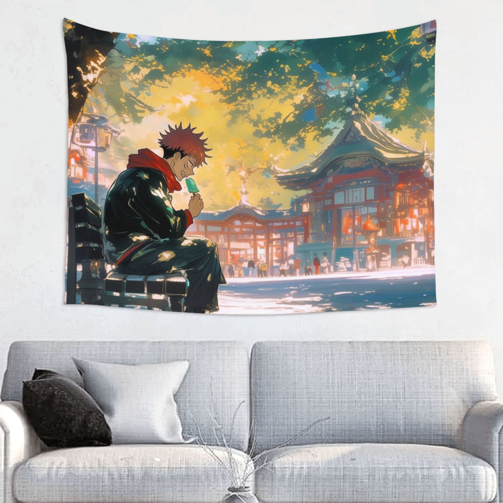 Ryomen Sukuna Itadori Yuji Anime Tapestry Indian Wall Hanging ...