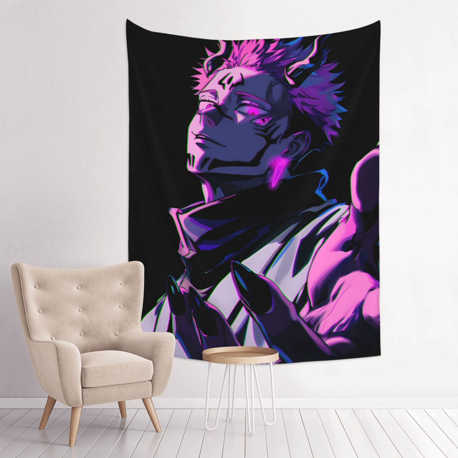 Ryomen Sukuna Itadori Yuji Anime Tapestry Indian Wall Hanging ...