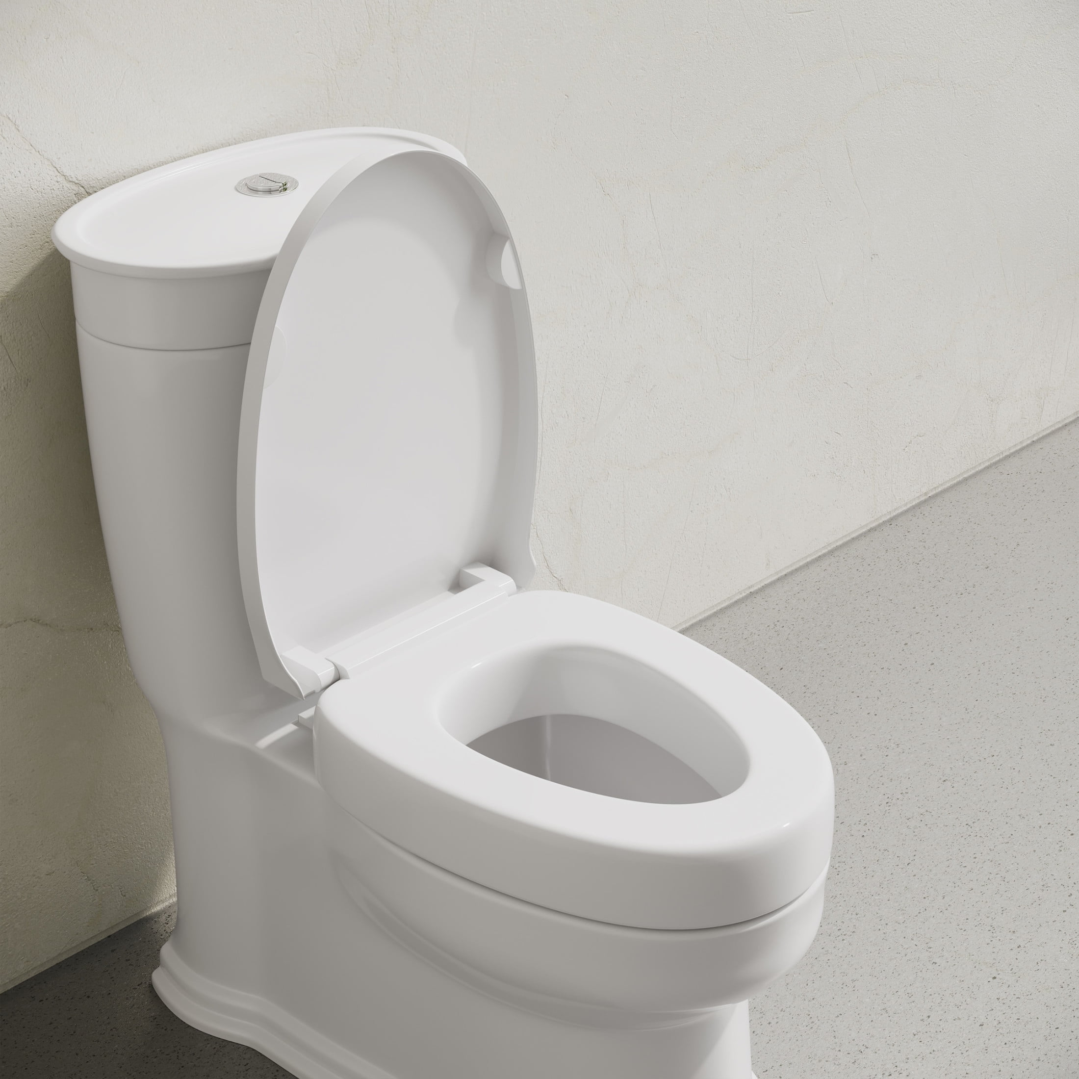 Ryse 3 in. Raised Elongated Soft Close ADA Compliant Toilet Seat in ...