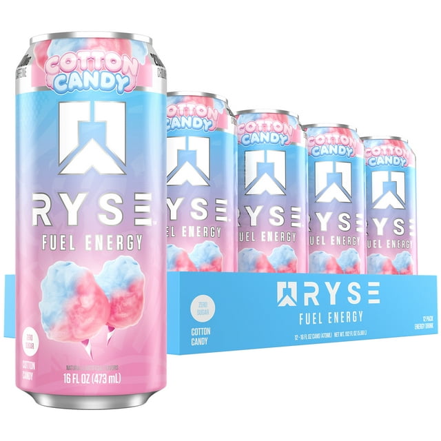 Ryse Fuel Energy Drink - Cotton Candy (12 Drinks/ 16 Fl Oz. Each ...