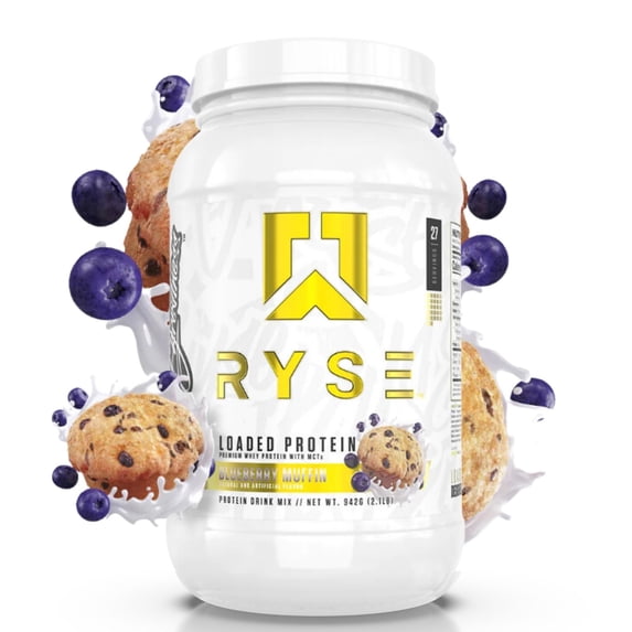 RYSE Loaded Protein Powder, 27 Servings, Blueberry Muffin - Walmart.com