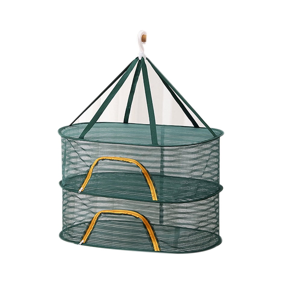 Rystar 1/2/3 Layer Herb Drying Rack Hanging Mesh Net Collapsible Food ...