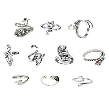 Cacfwgk Yarn Ring Crocheting Knitting Tool Plastic Crochet Rings Finger ...