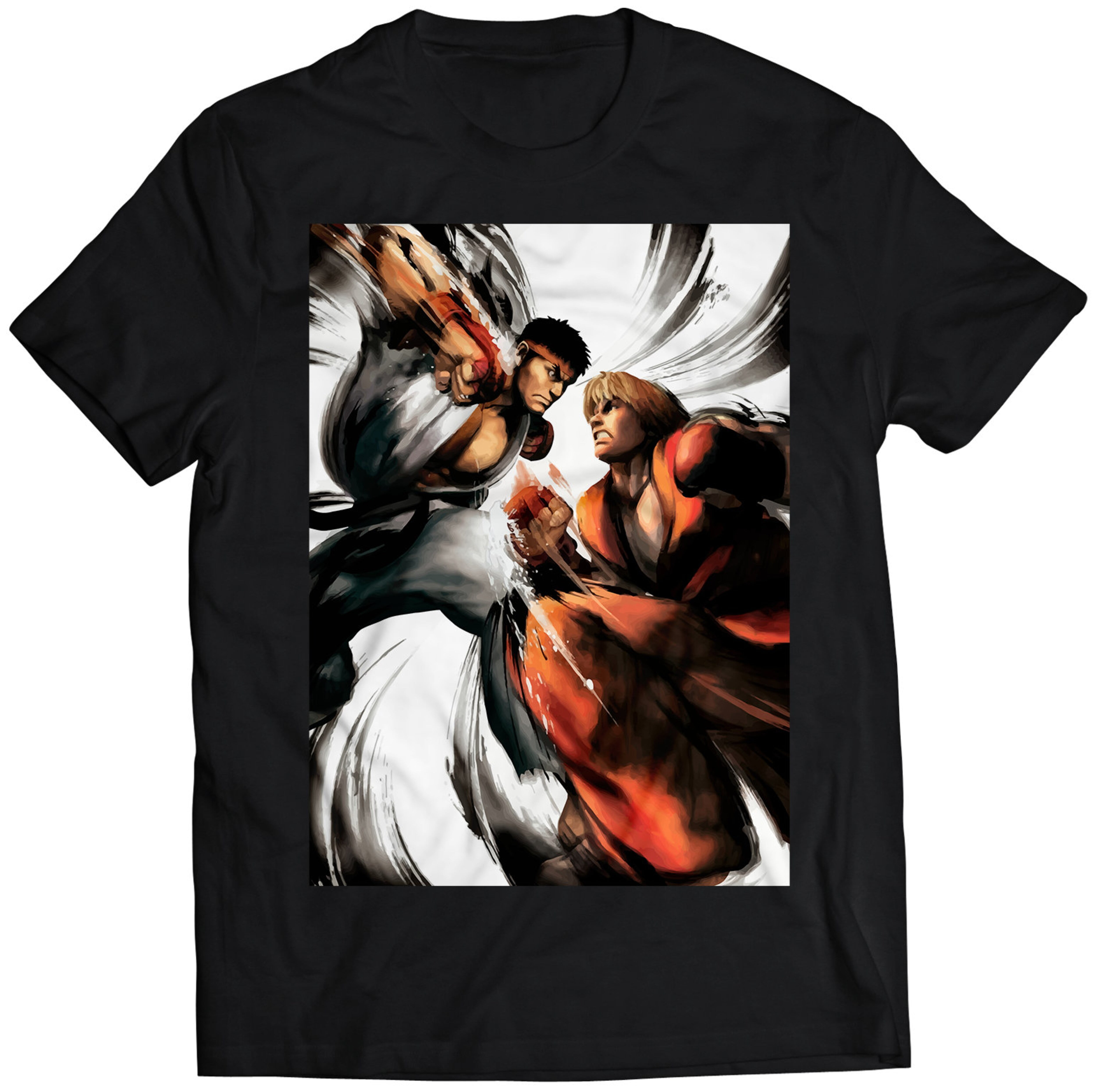 Ryu & Ken Street Fighter 4 V1 Premium Unisex T-shirt (Vectorized Design ...