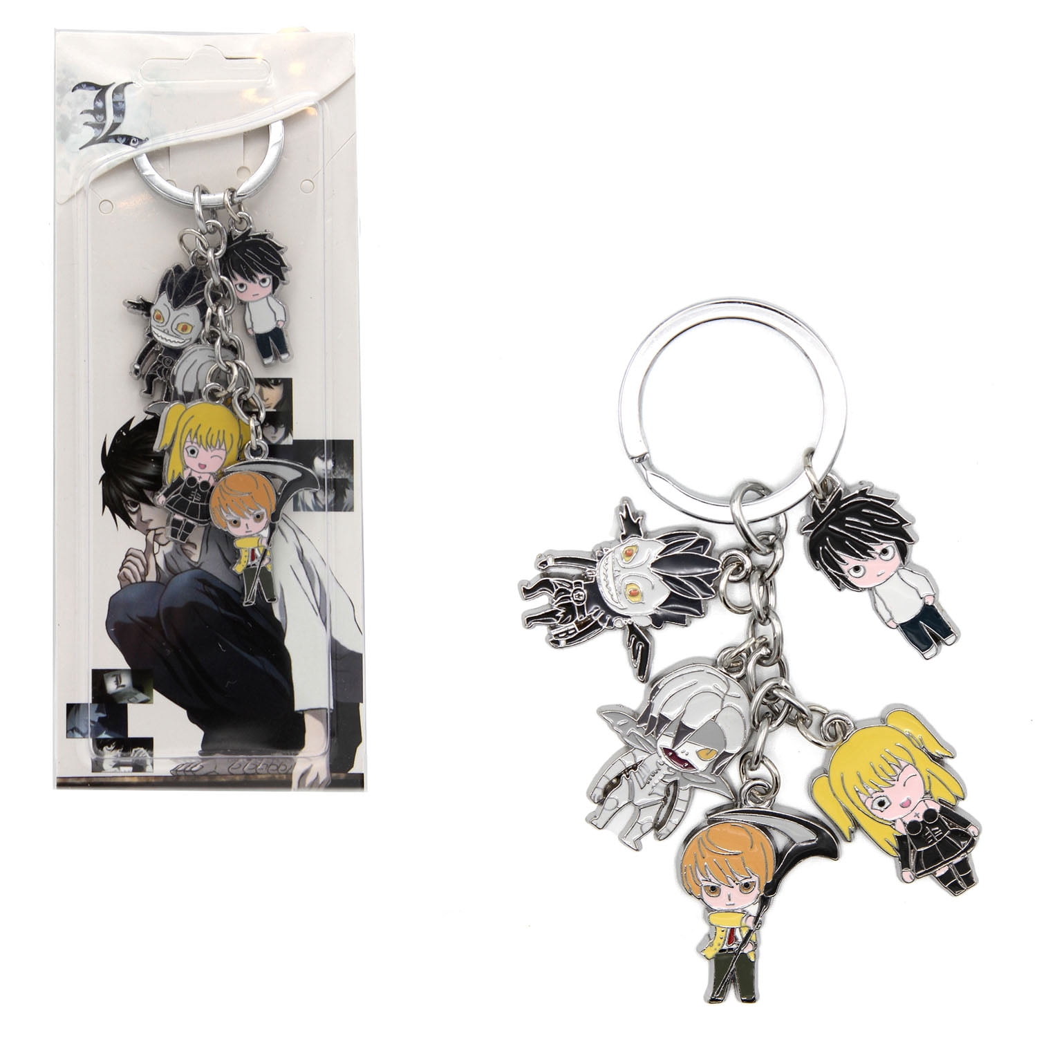 Ryuk Rem Light N Misa - Death Note 1" Keychain 5 pc. Pendant - Walmart.com
