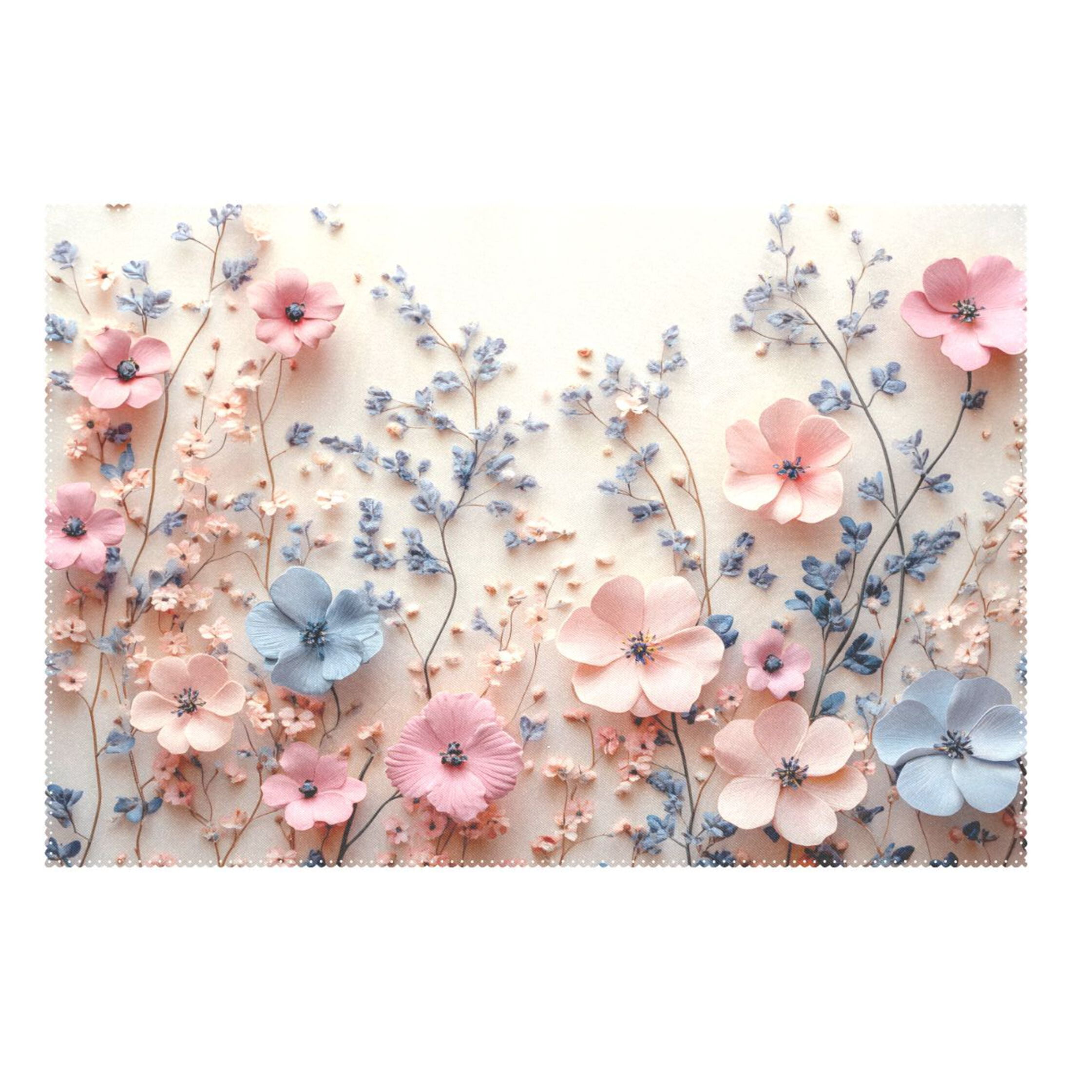 Ryvnso 1 Piece Placemats 3d Flower Paint Dining Mats Heat-Resistant Non ...