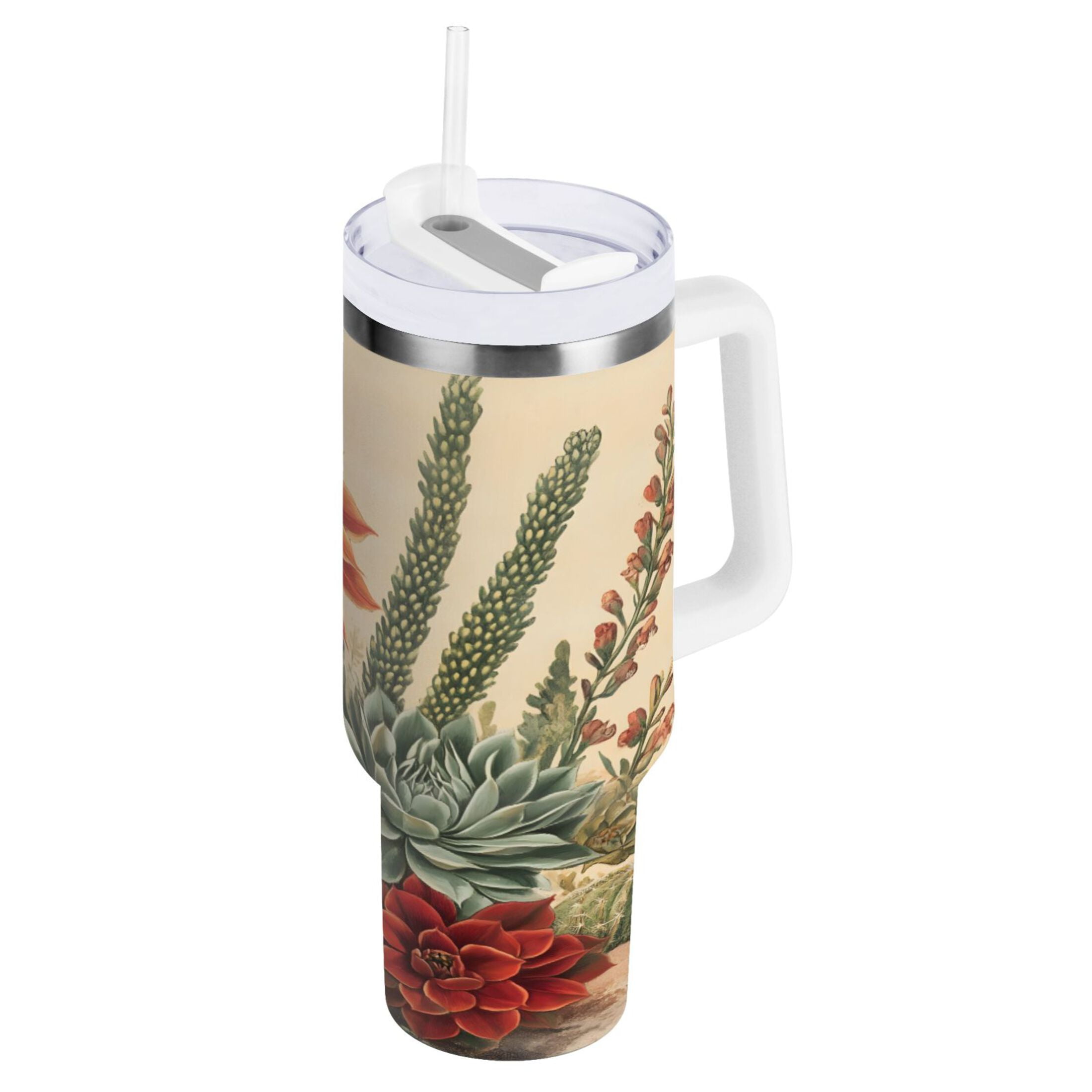 Ryvnso 30 oz Tumbler with Handle and Straw Insulated Stainless Steel ...