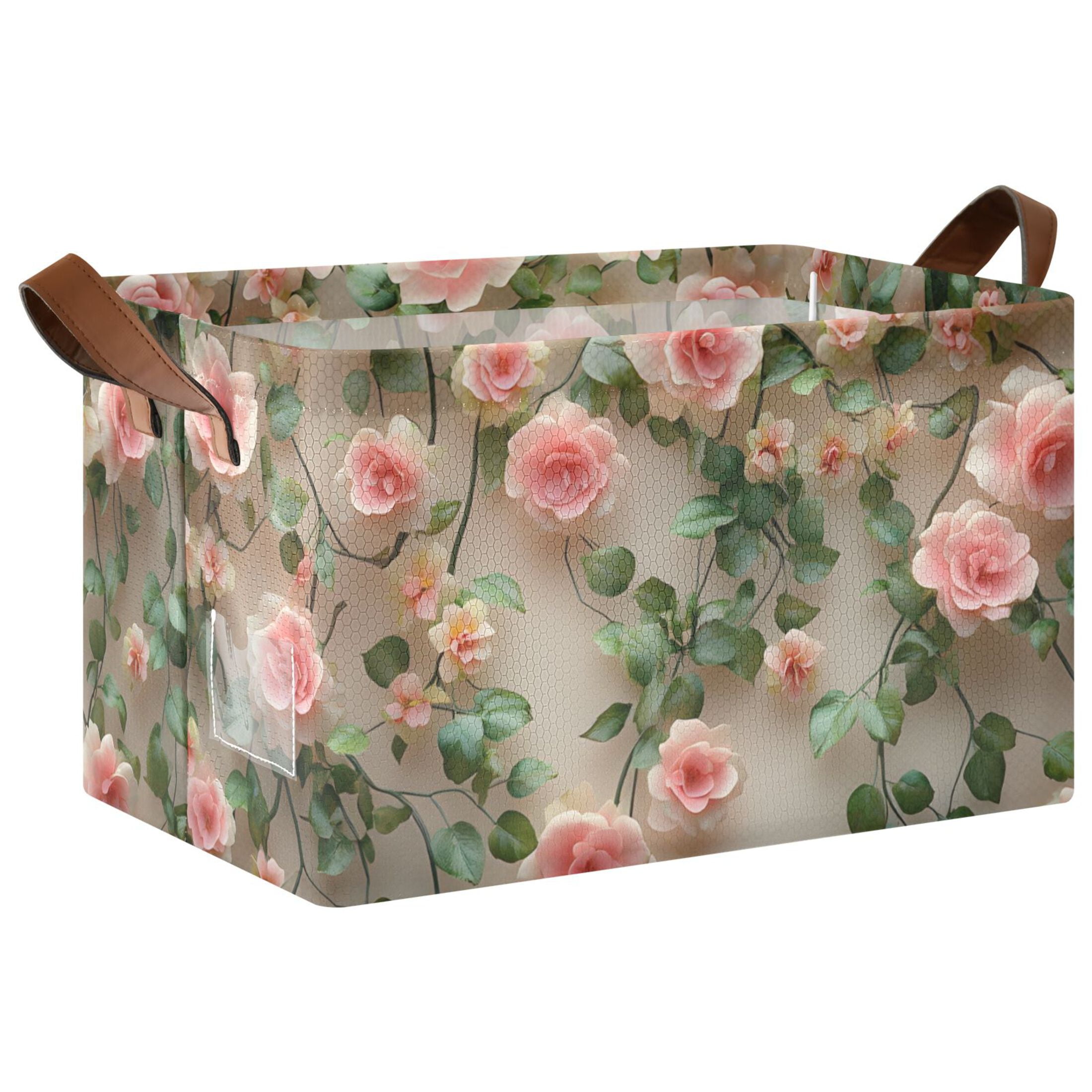 Ryvnso 3d Flower Roses Storage Bins Large Basket Foldable Cube Toys ...