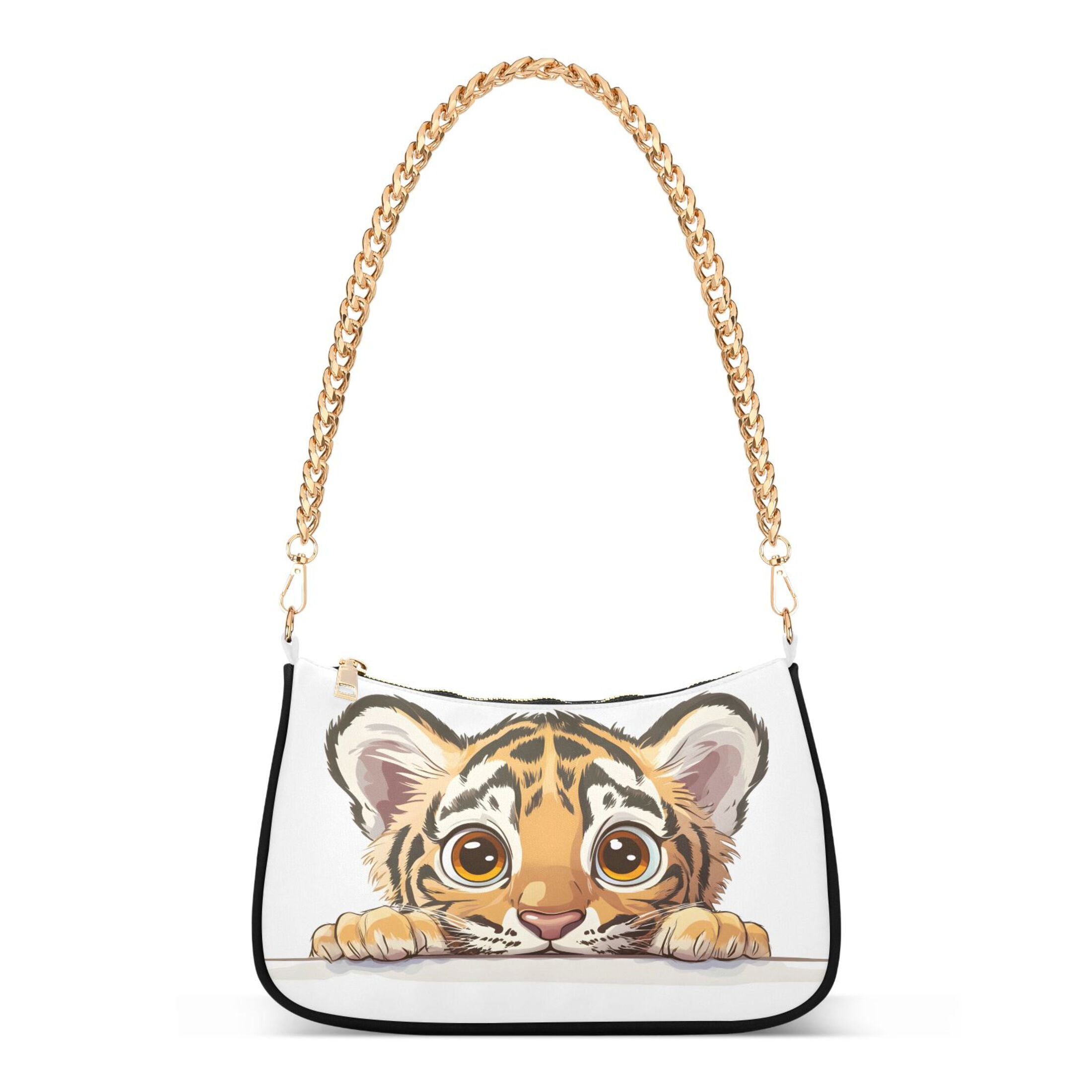 Ryvnso A Cute Tiger Womens Chain Shoulder Bag Tote Handbags Clutch Hobo ...