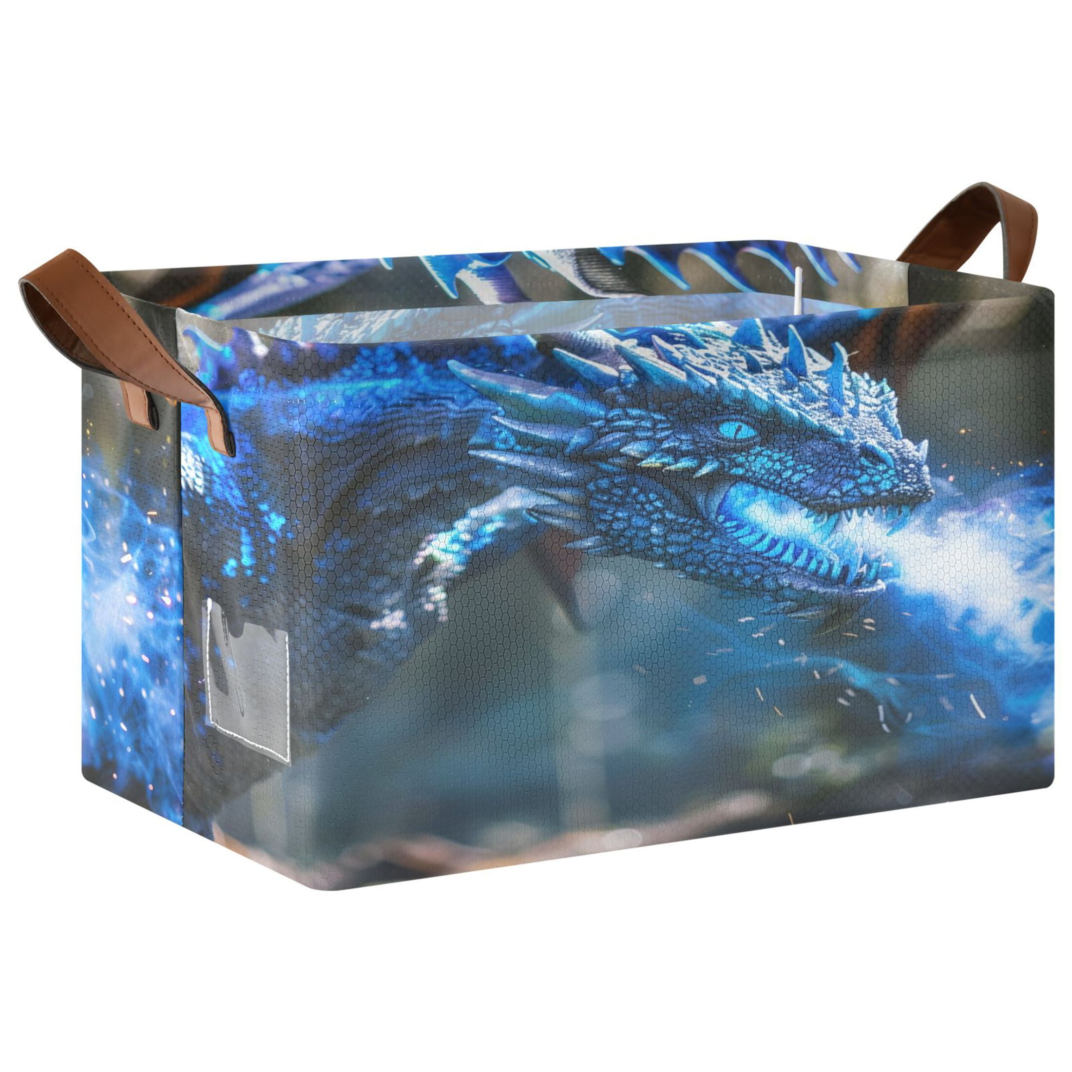 Ryvnso A Dragon with Flames Storage Bins Large Basket Foldable Cube ...