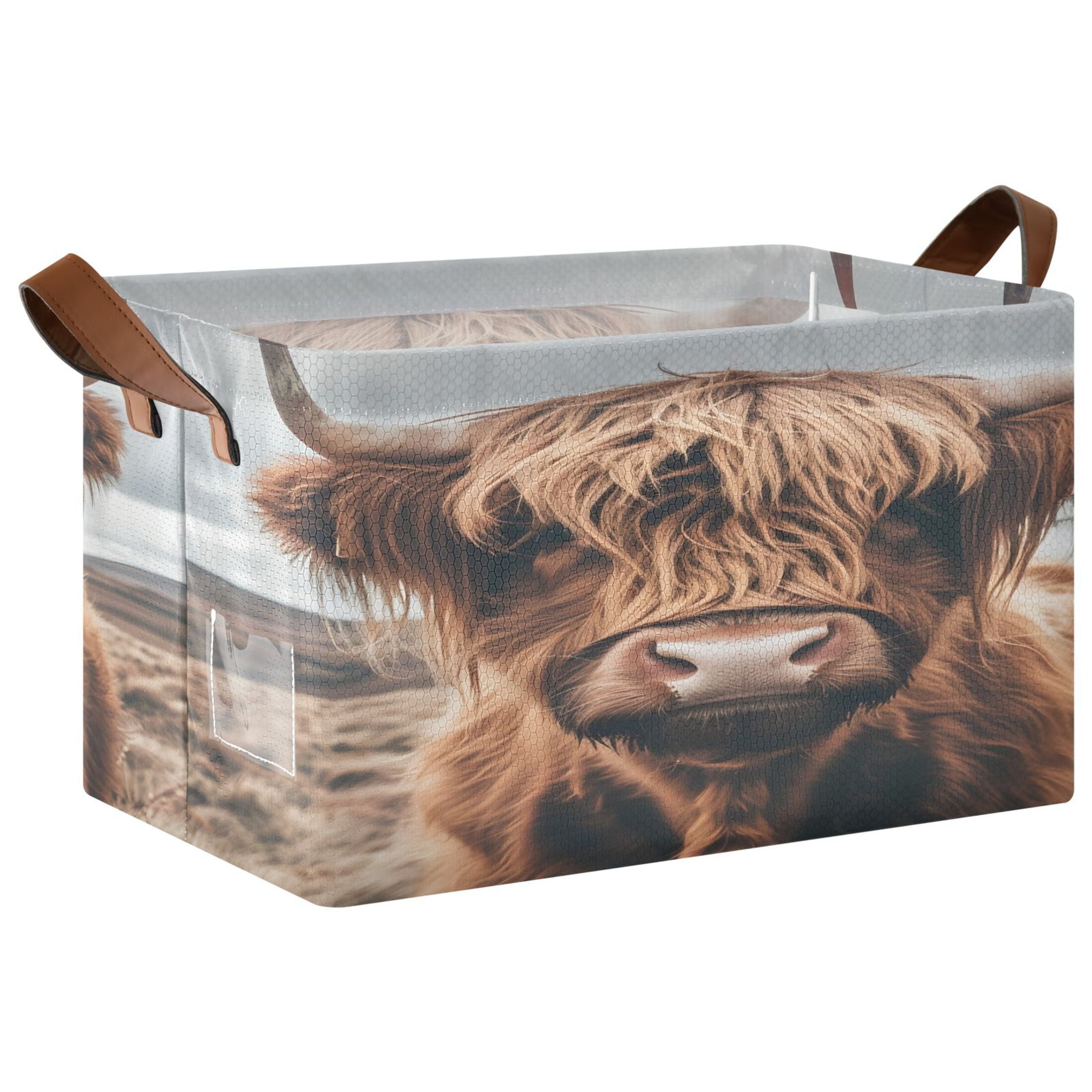 Ryvnso A Highland Cow Storage Bins Large Basket Foldable Cube Toys ...