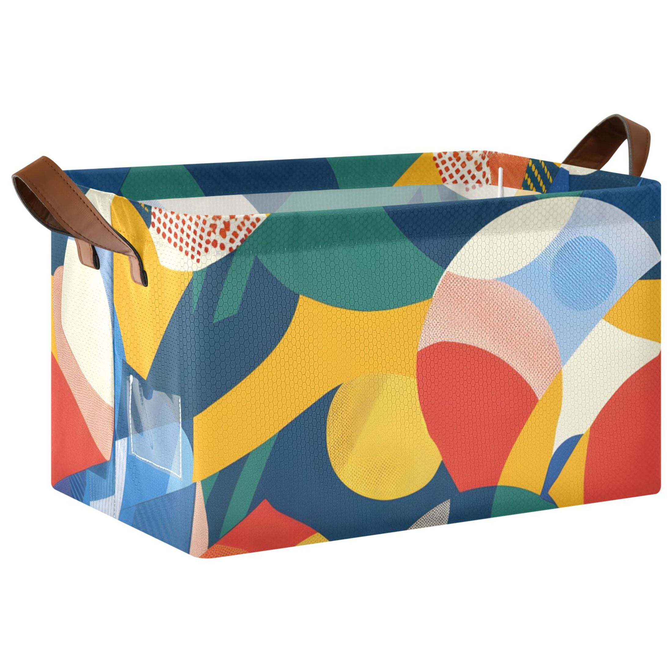 Ryvnso Abstract Colorful Line Shape Storage Bins Large Basket Foldable ...