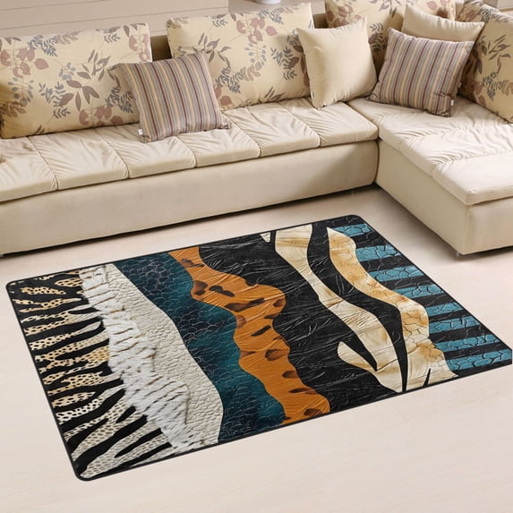Ryvnso Animal Skins Pattern Area Floor Mat Non-Slip Carpet Soft Rugs ...