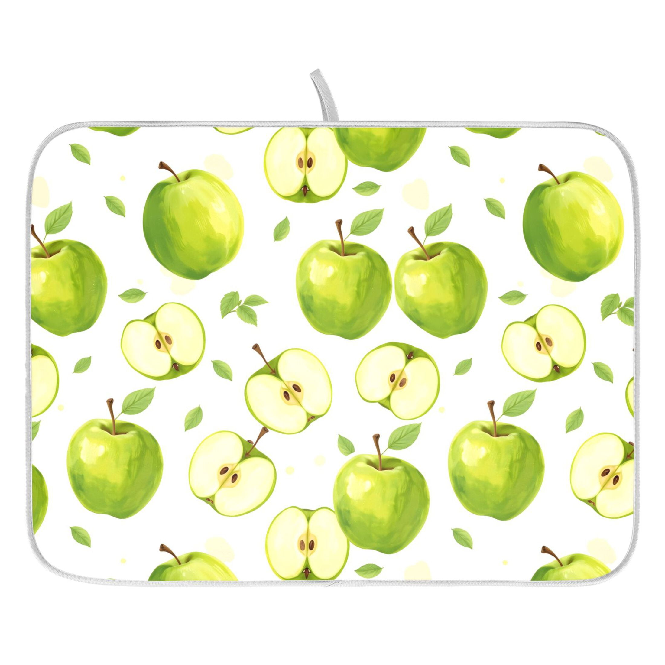 Ryvnso Apples Dish Drying Mat for Kitchen Countertop 18x24 Large Dish ...