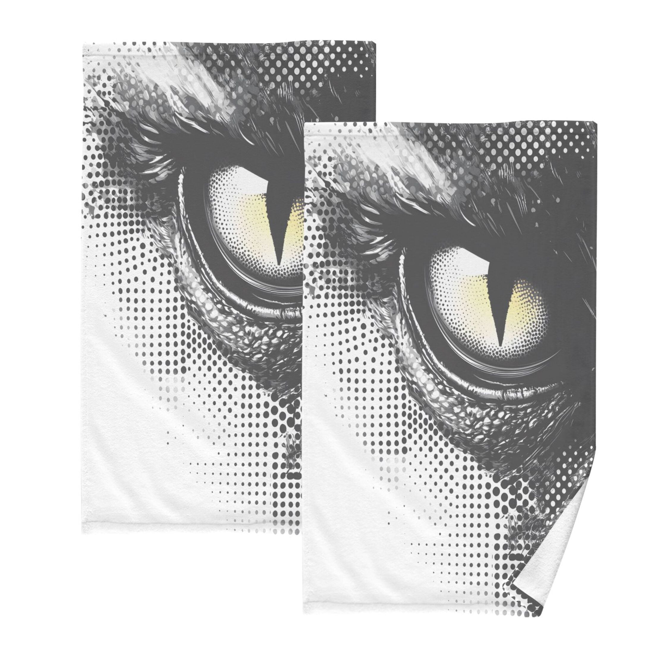 Ryvnso Artistic Dragon Eye Cotton Hand Towels Sets Face Towel 2 PCs ...