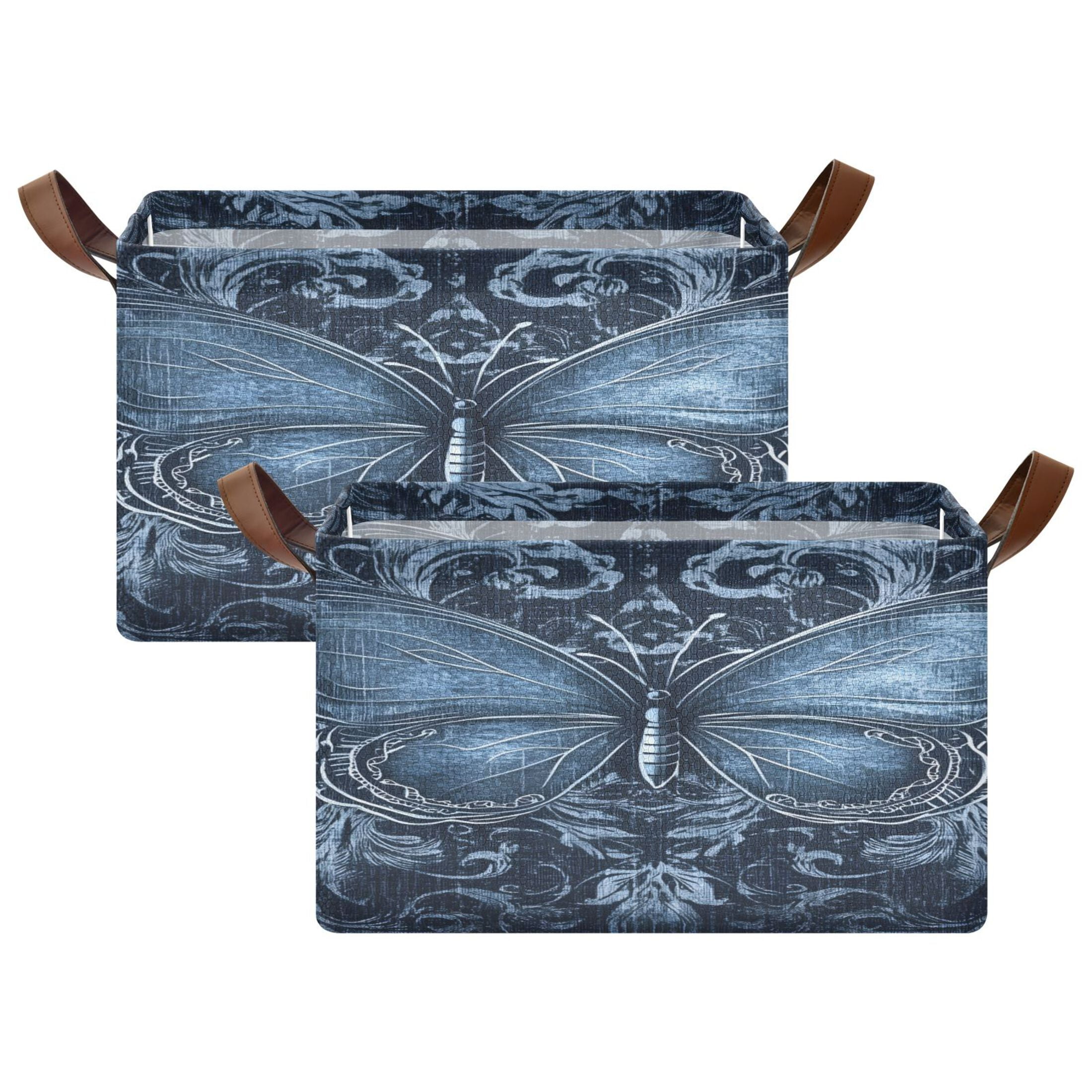 Ryvnso Artistic Ethnic Butterfly Storage Bins Large Basket Foldable ...