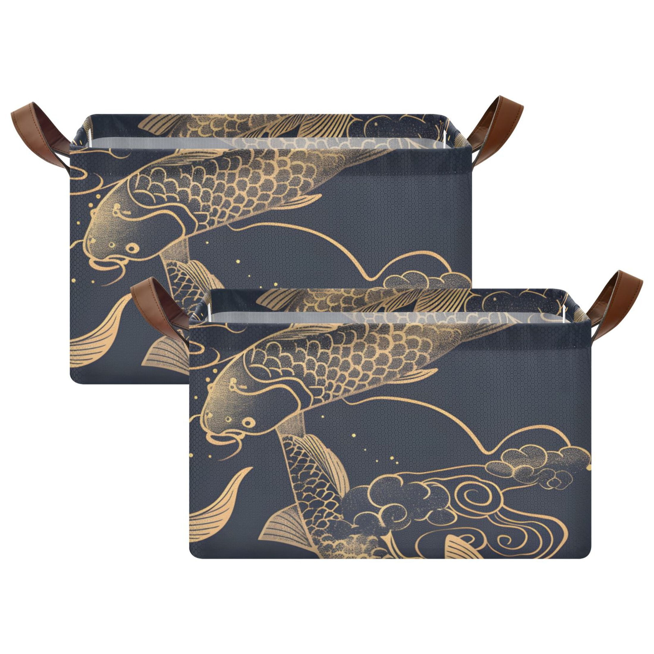 Ryvnso Artistic Fish Storage Bins Large Basket Foldable Cube Toys ...