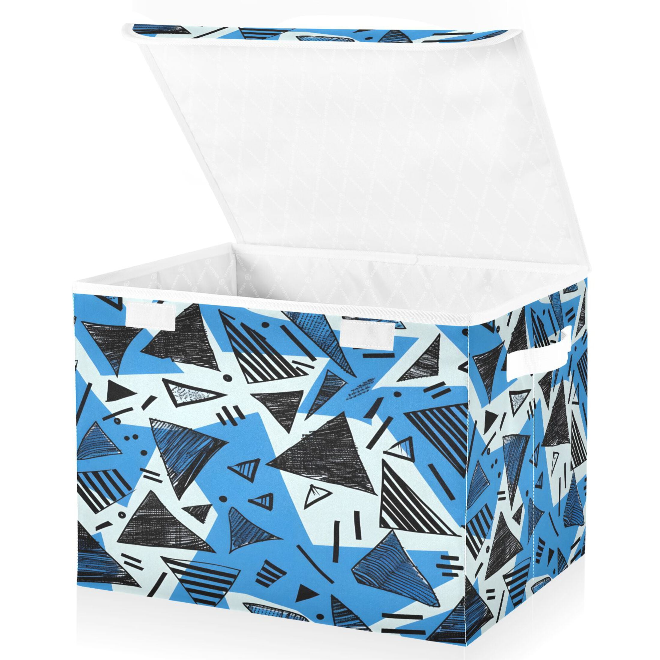 Ryvnso Artistic Geometric Triangle and Line Large Lidded Foldable ...