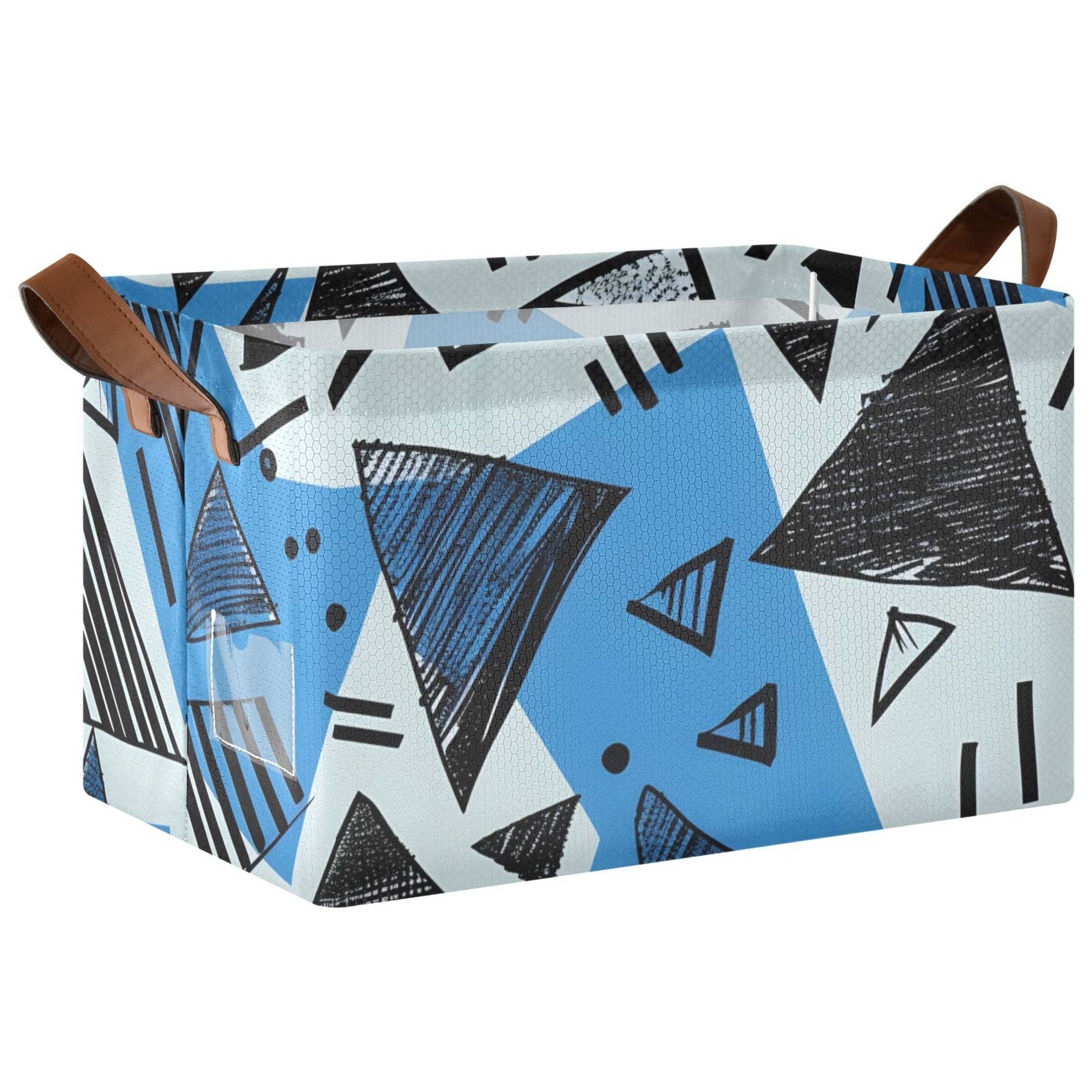 Ryvnso Artistic Geometric Triangle and Line Storage Bins Large Basket ...