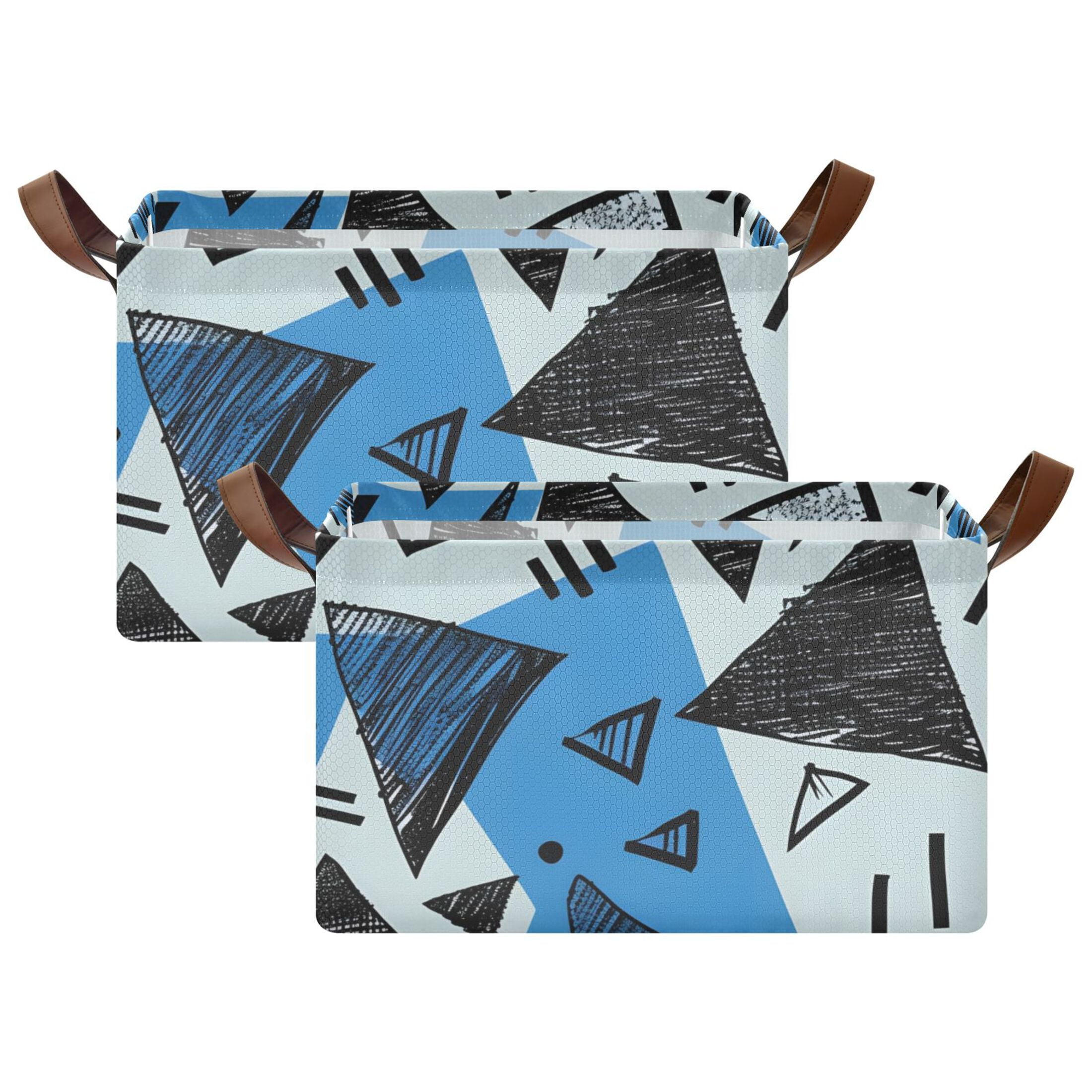 Ryvnso Artistic Geometric Triangle and Line Storage Bins Large Basket ...