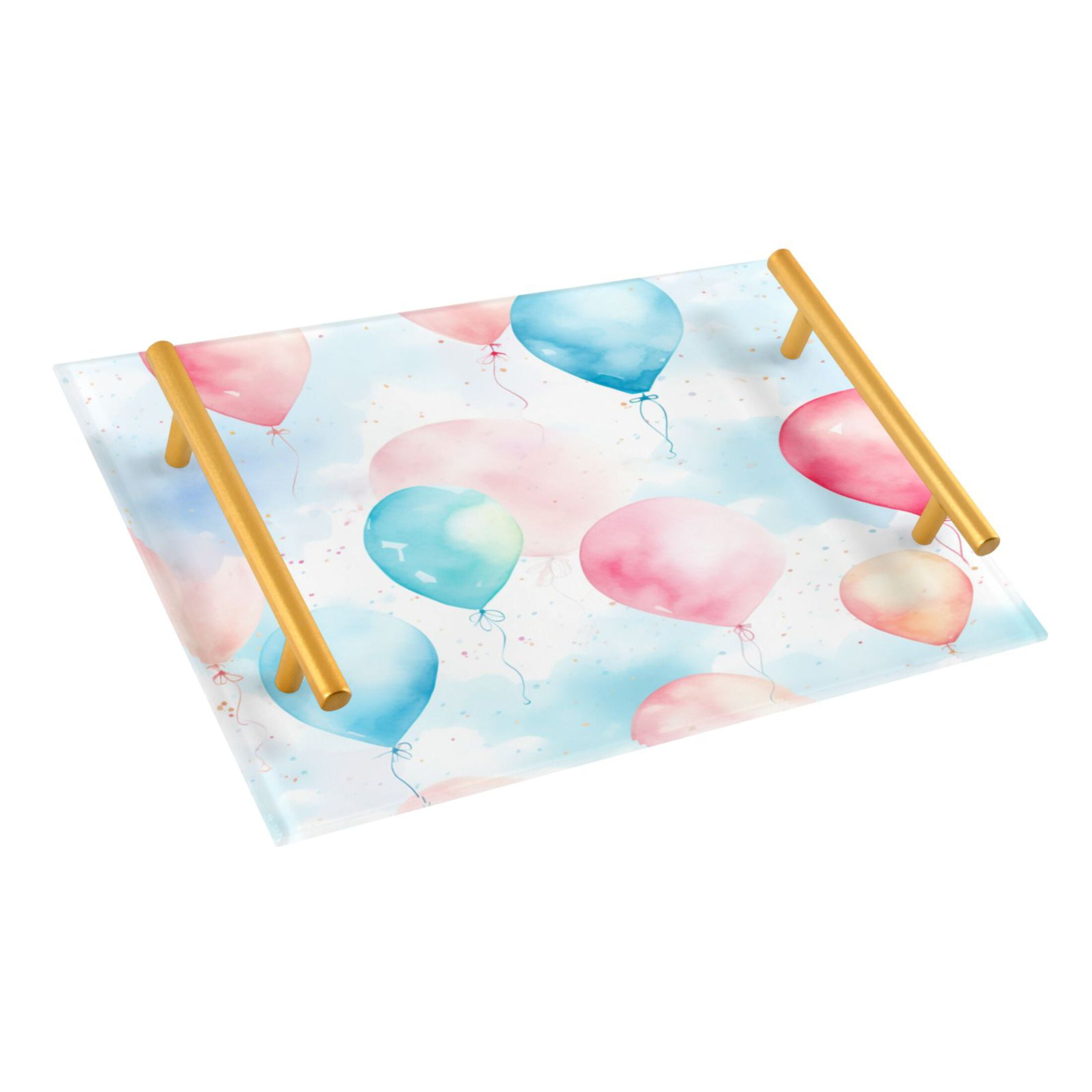 Ryvnso Balloons Bathroom Tray Vanity Countertop Trays Acrylic Organizer ...