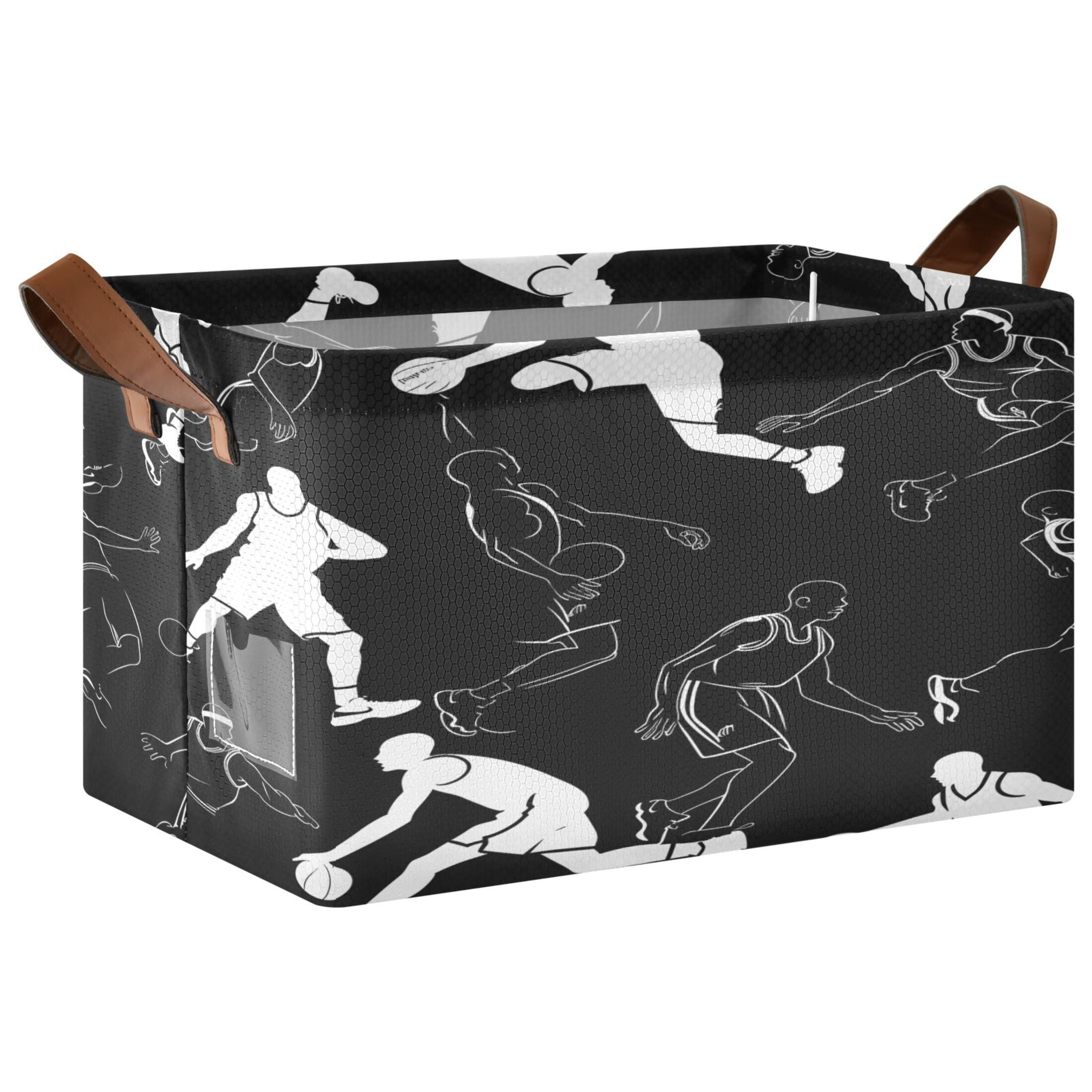 Ryvnso Basketball Players Storage Bins Large Basket Foldable Cube Toys ...