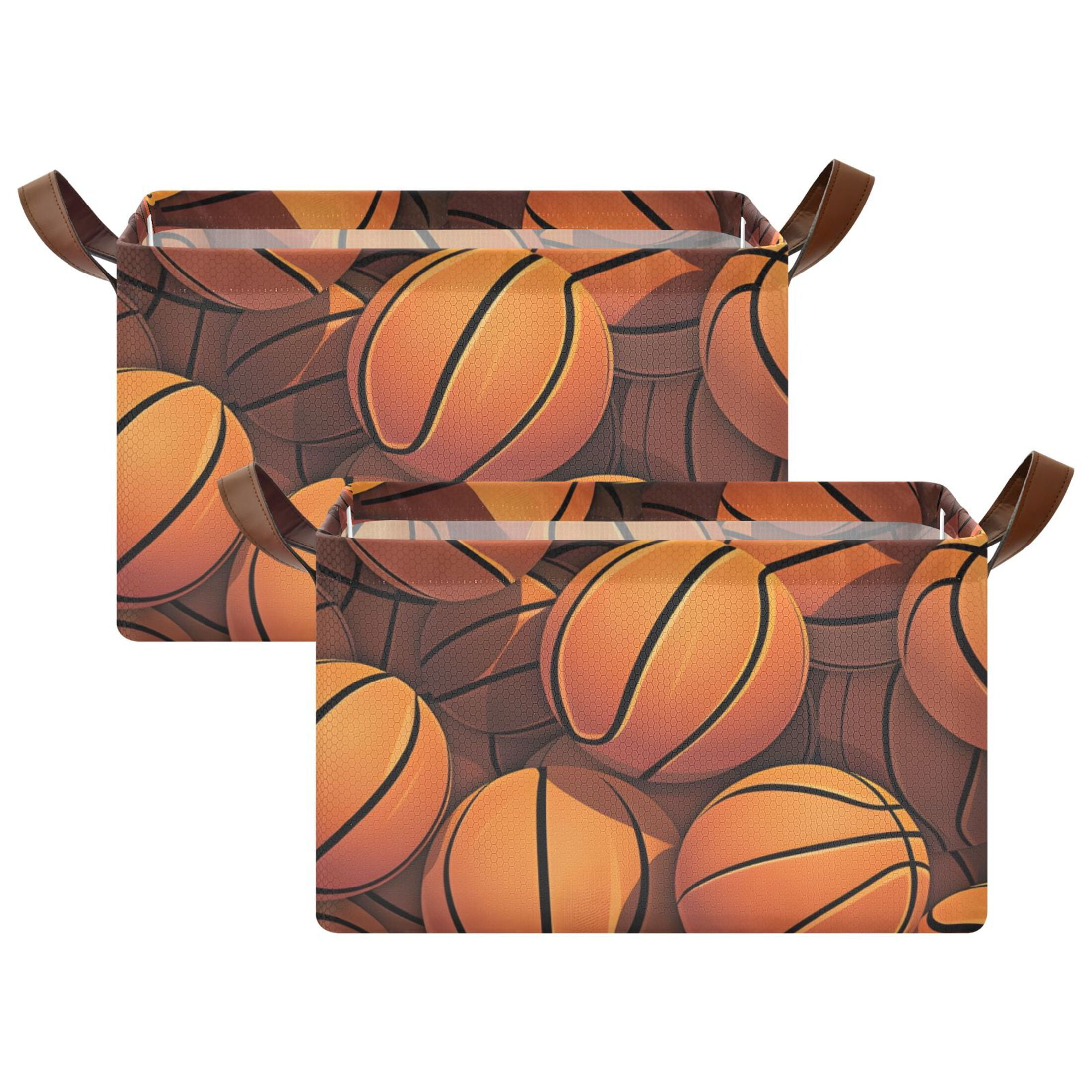 Ryvnso Basketball Storage Bins Large Basket Foldable Cube Toys ...