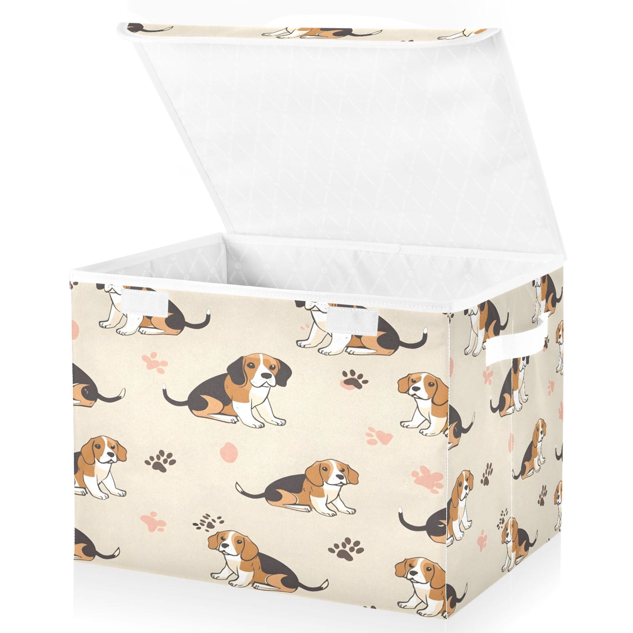 Ryvnso Beagle Dog Large Lidded Foldable Storage Baskets Cubes Boxes ...